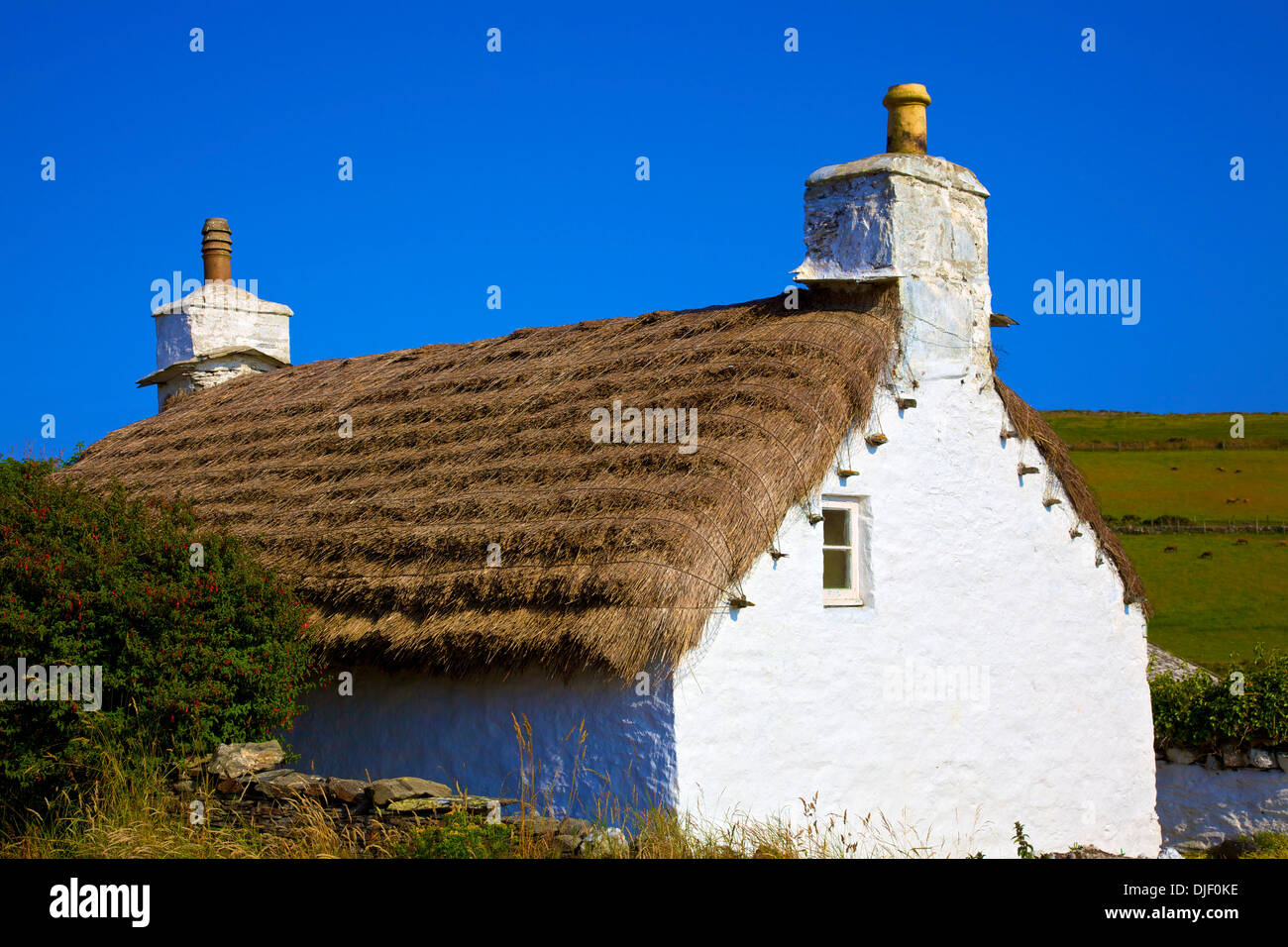 Traditional House, Cregneash, Isle of Man Stock Photo - Alamy