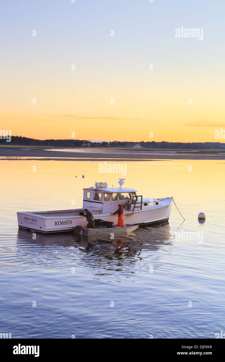 Sunrise, Harbor, Pine Point, Maine, USA Stock Photo - Alamy