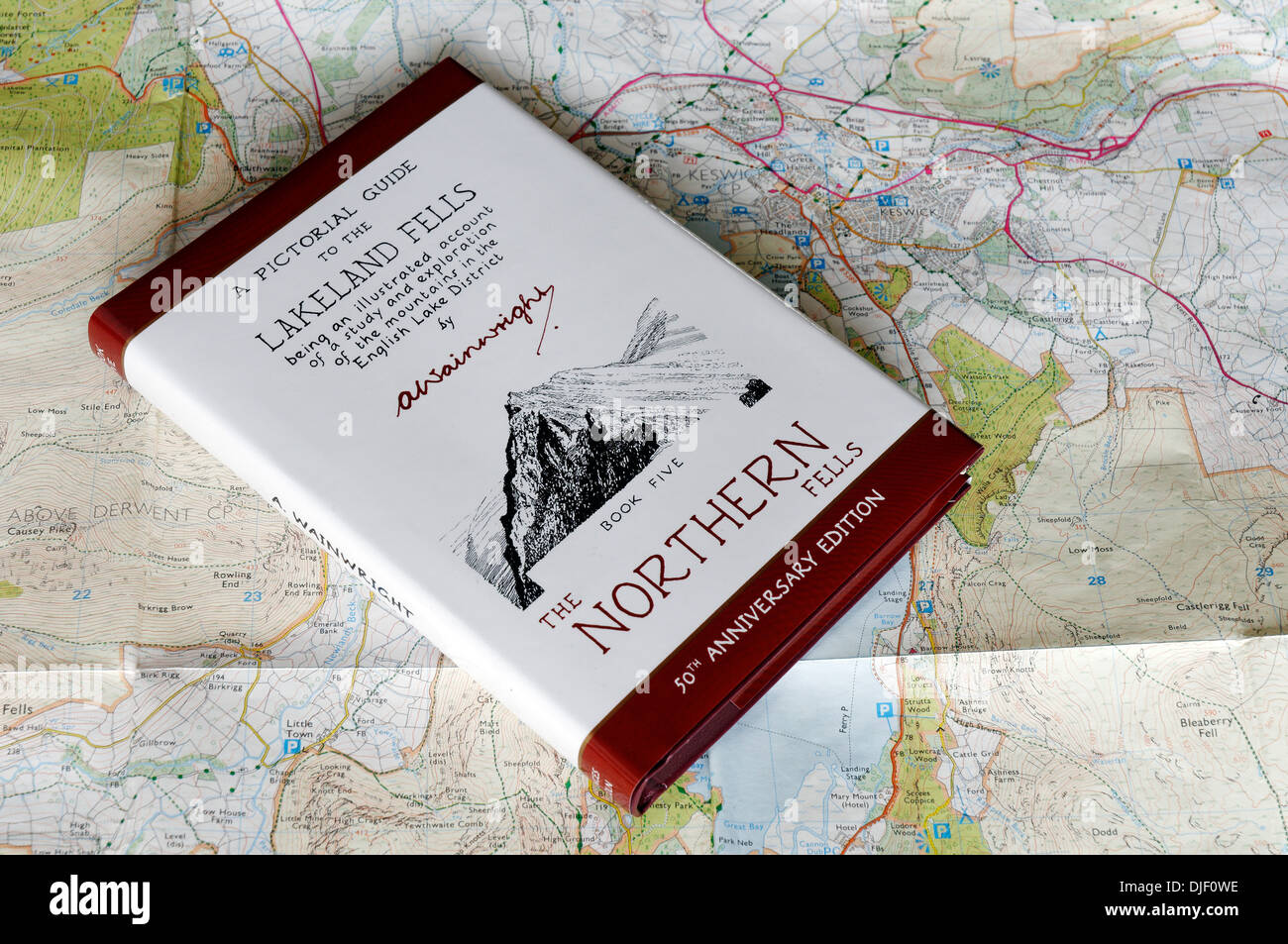 Wainwright walking guide to the Lake District of NW England on a 25,000 ...