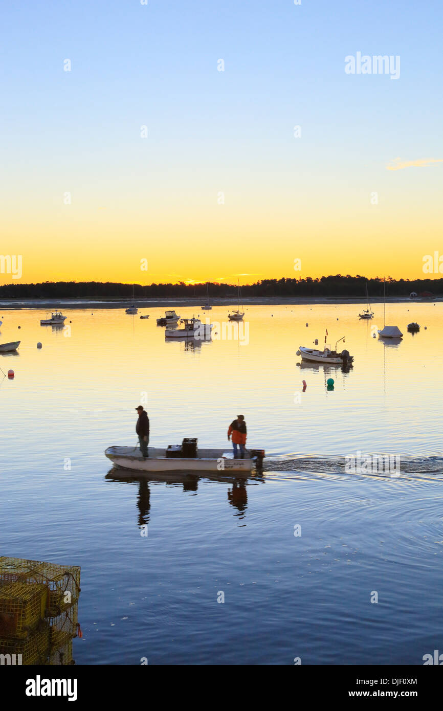 Sunrise, Harbor, Pine Point, Maine, USA Stock Photo - Alamy