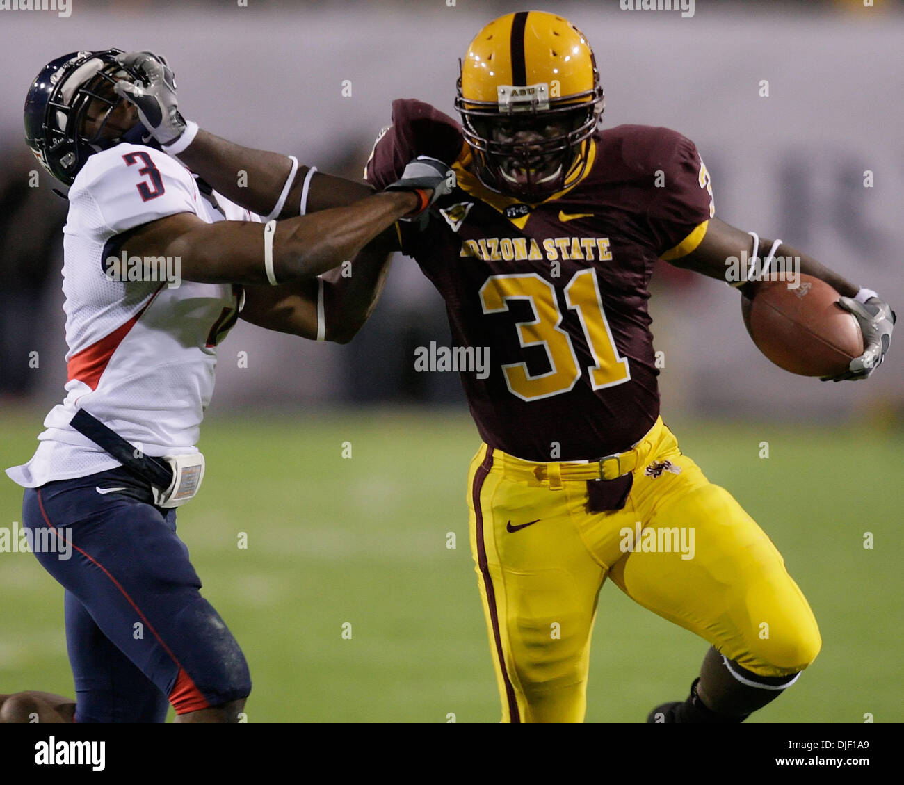 December 1 , 2007 - Tempe, AZ Arizona State running back Dimitri Nance ...
