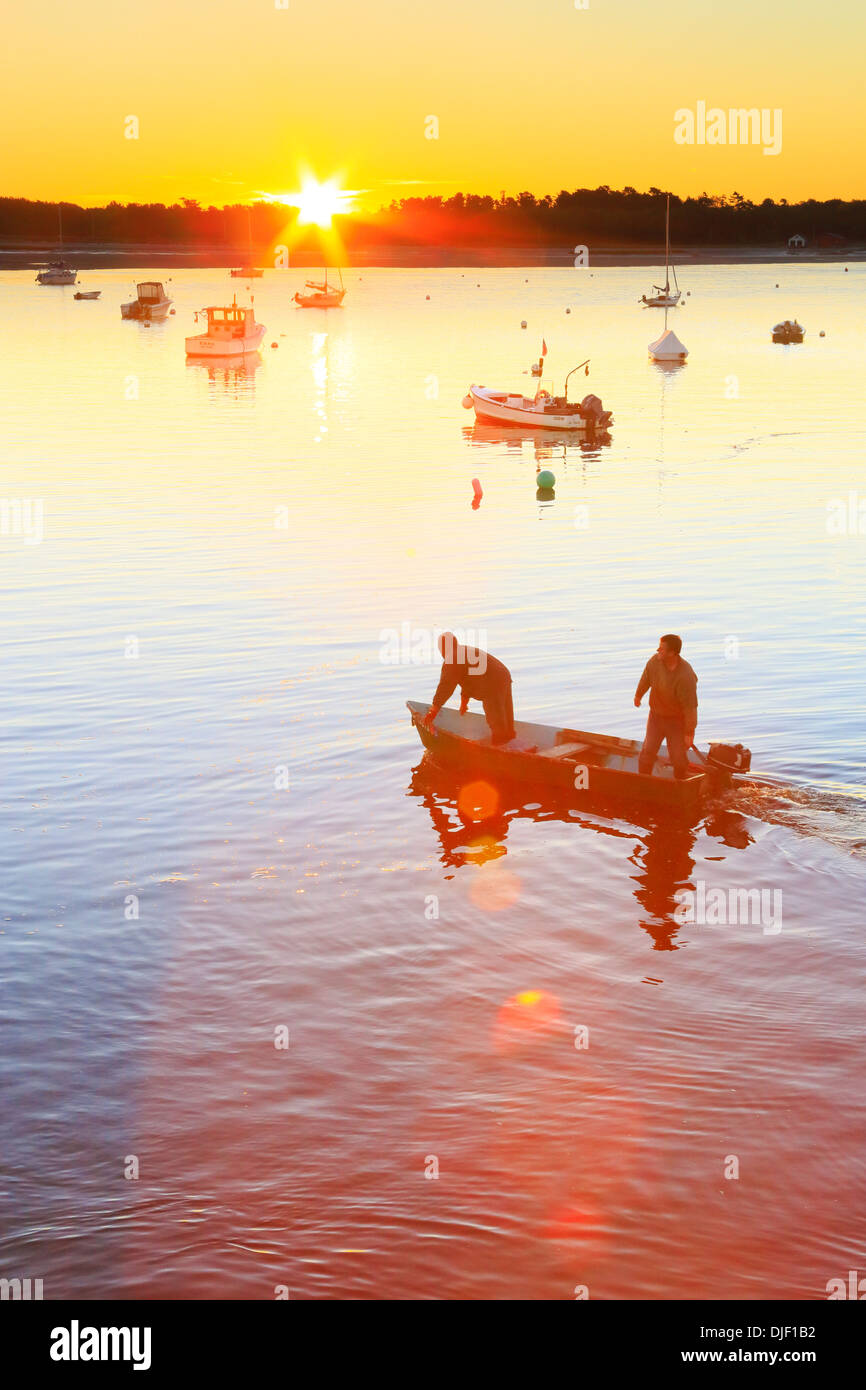 Sunrise, Harbor, Pine Point, Maine, USA Stock Photo - Alamy