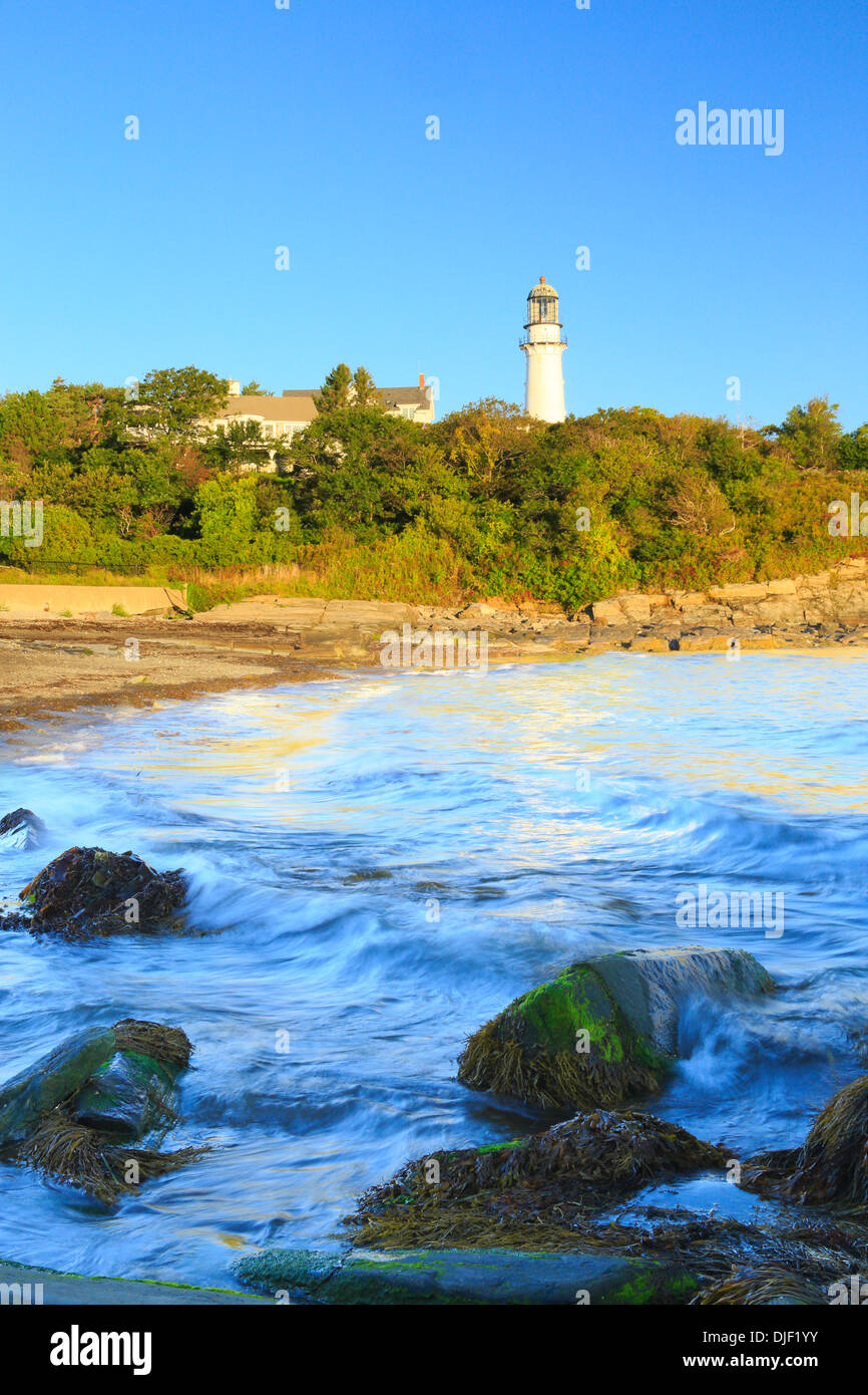 Two Light Lighthouse, Cape Elizabeth, Maine, USA Stock Photo - Alamy