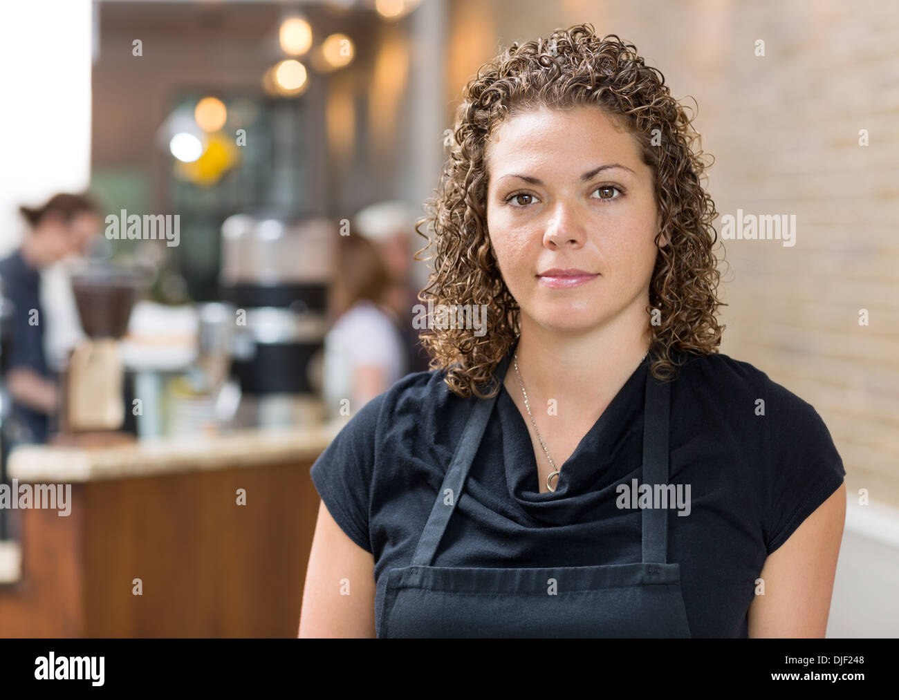 Portrait beautiful owner cafe hi-res stock photography and images - Alamy