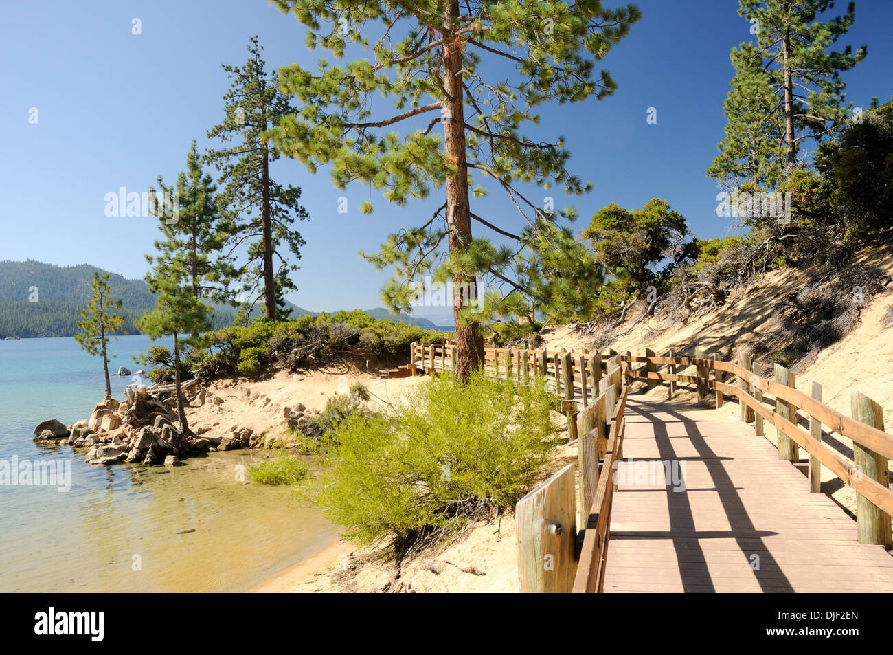 Pathway at Sand Harbor State Beach Park at Lake Tahoe Stock Photo - Alamy
