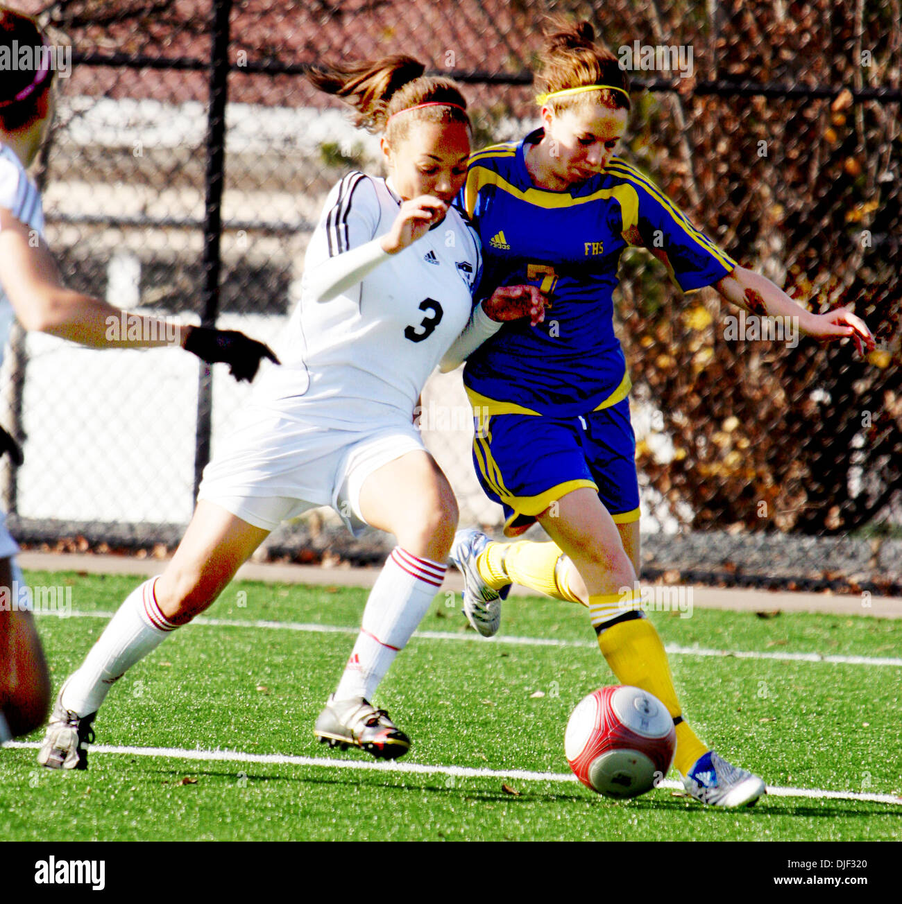 Foothill High School girls soccer player Alesha Blair nudges Flintrodge ...