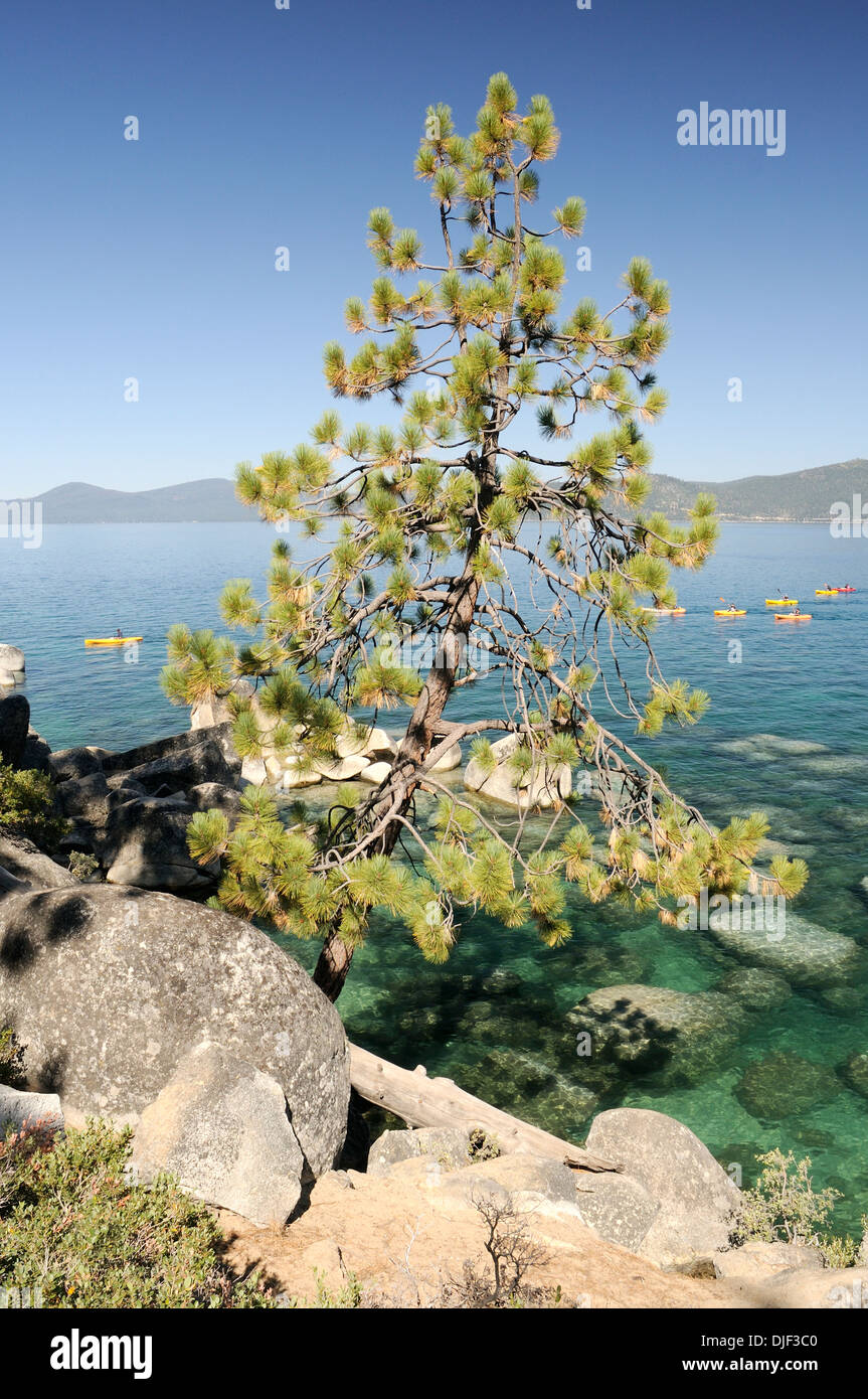 Kayakers at Sand Harbor State Beach Park at Lake Tahoe Stock Photo - Alamy