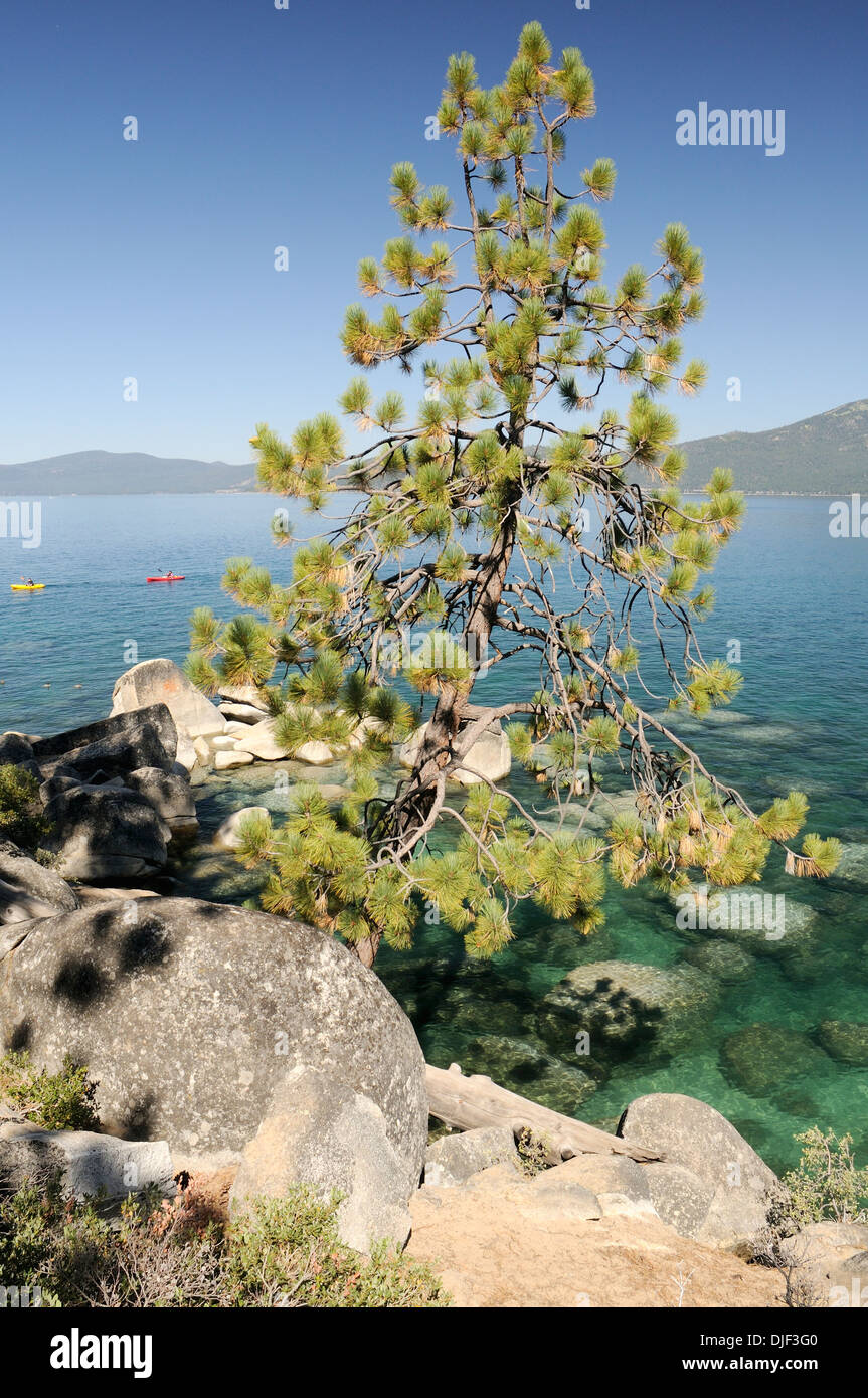 Kayakers at Sand Harbor State Beach Park at Lake Tahoe Stock Photo - Alamy