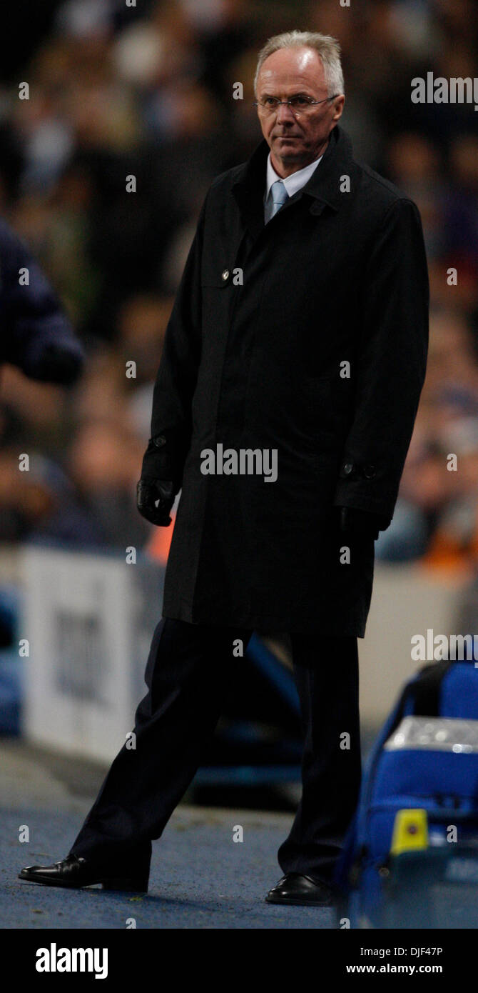Sven Goran Eriksson Manchester City manager watches the game (Credit ...