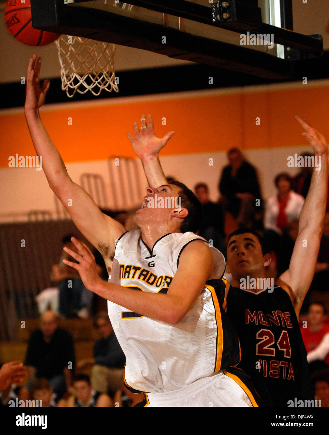 Granada's Kenneth Girardin goes up for a score against Monte Vista's ...