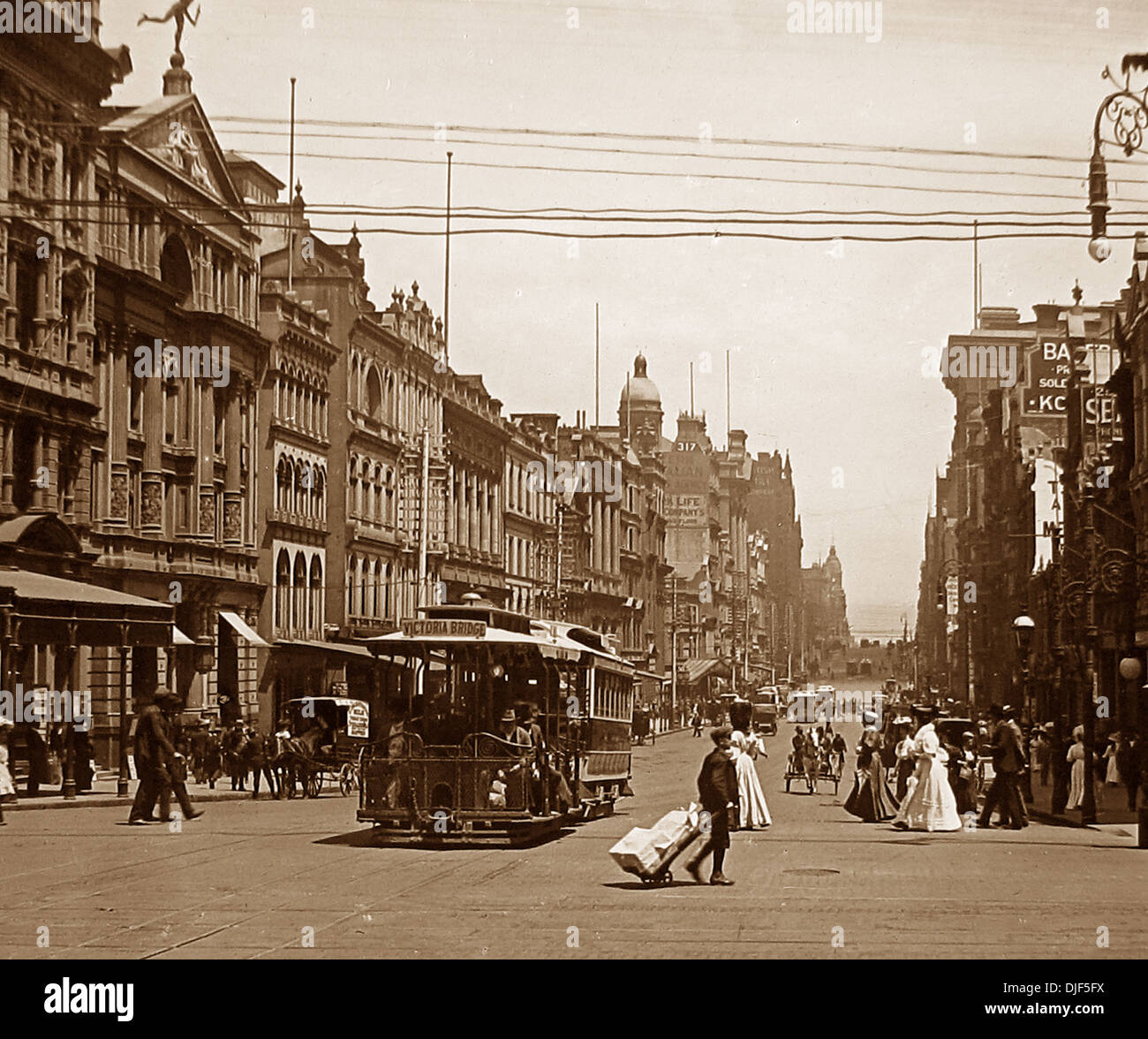 Australia Melbourne Collins Street pre-1900 Stock Photo - Alamy