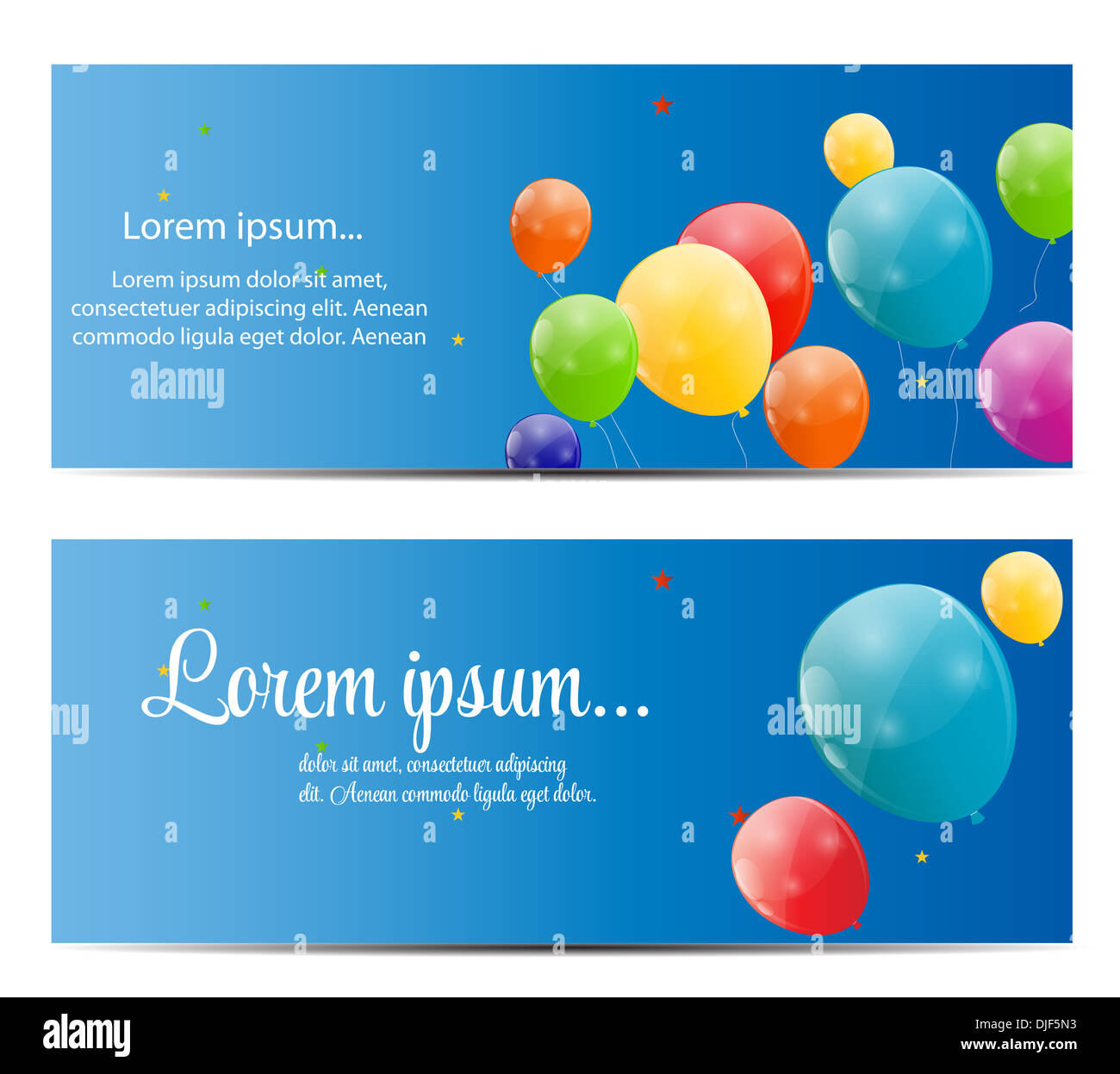 Color glossy balloons card background vector illustration Stock Photo ...