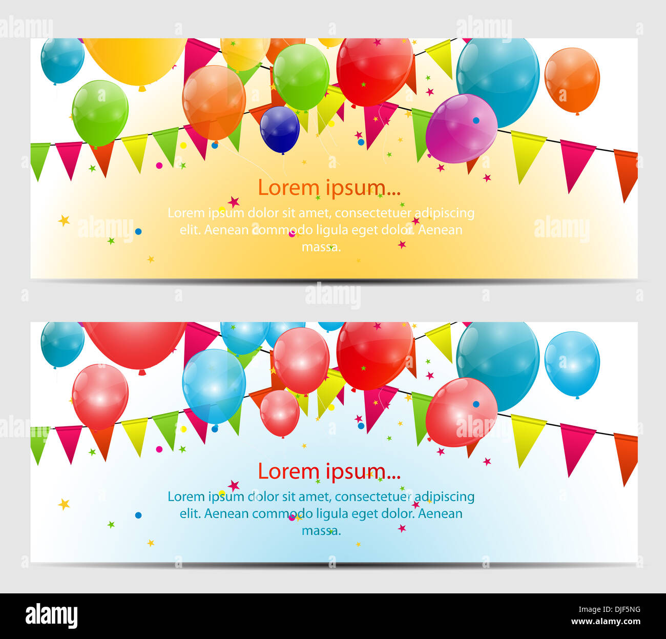 Color glossy balloons card background vector illustration Stock Photo ...
