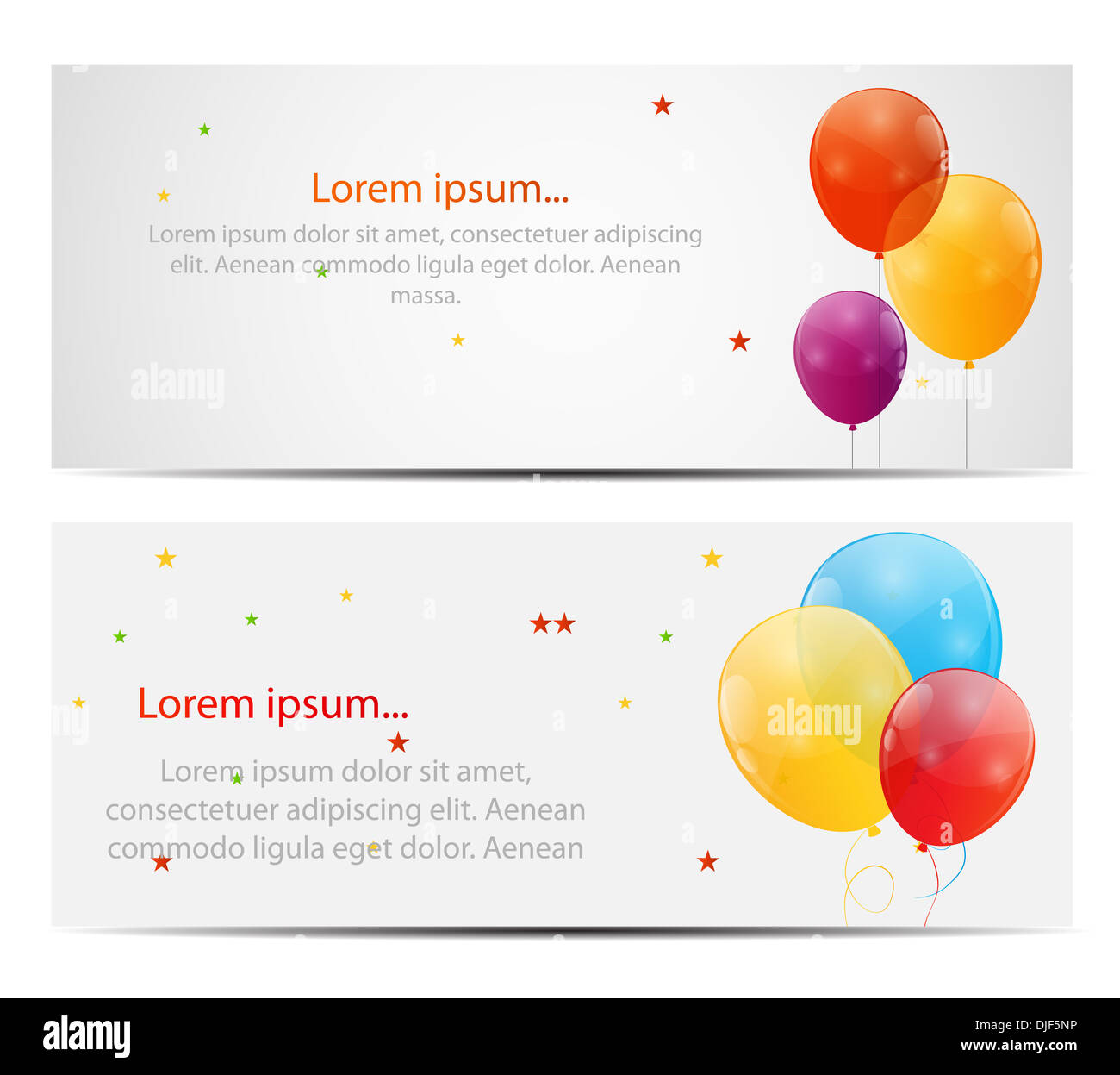 Color glossy balloons card background vector illustration Stock Photo ...