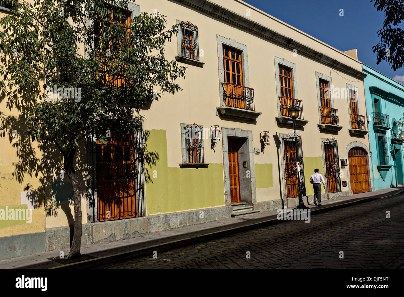 Colorful colonial buildings in the historic district Oaxaca, Mexico ...