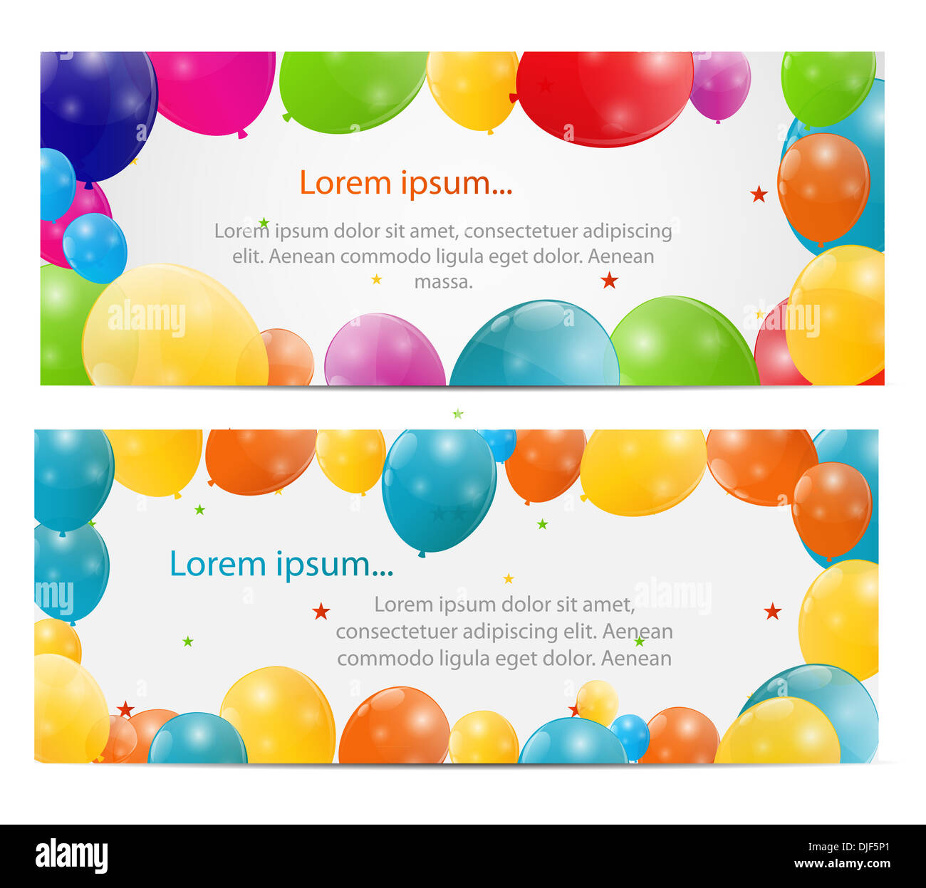 Color glossy balloons card background vector illustration Stock Photo ...