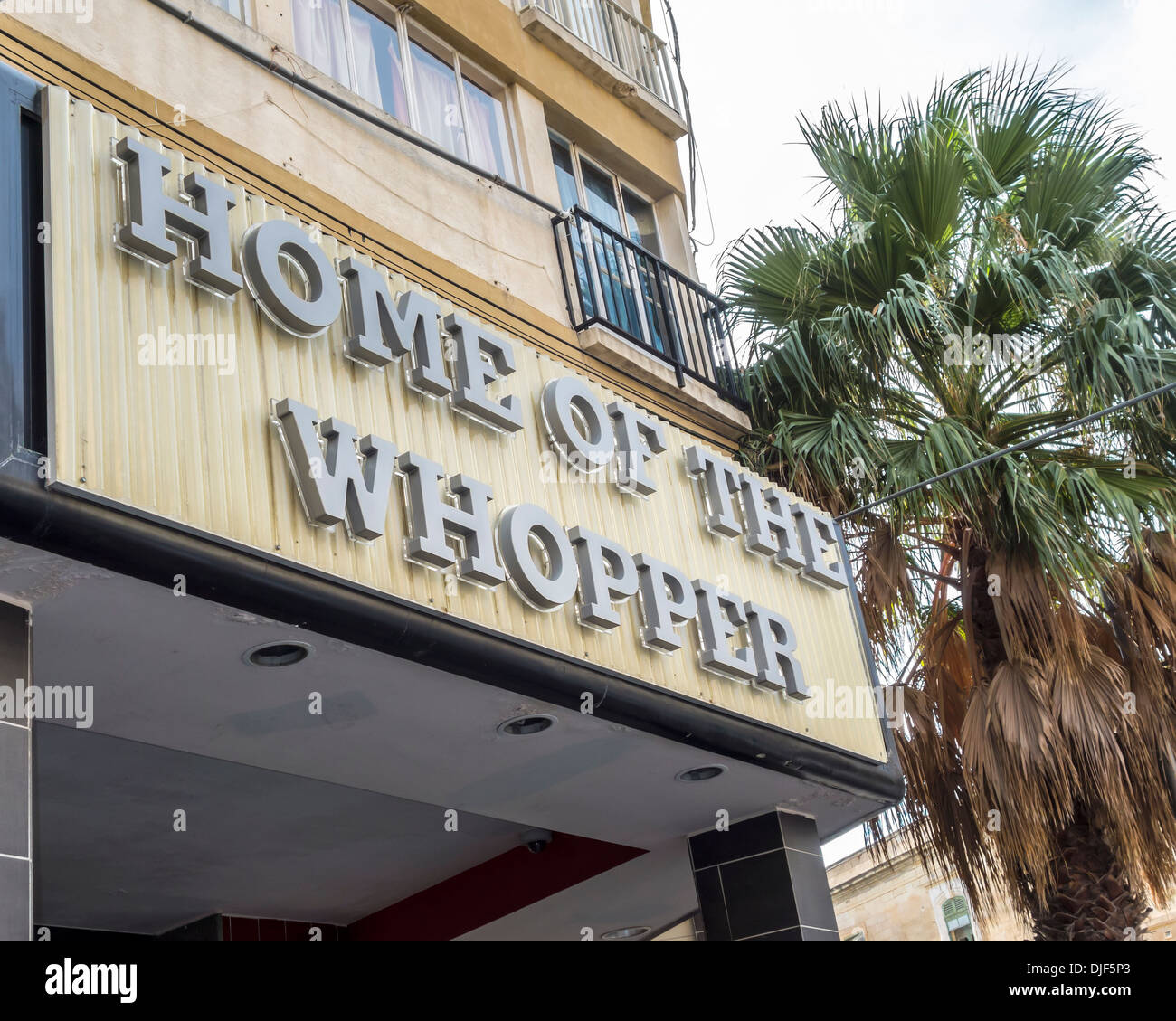 Burger King, Home of the Whopper sign logo shop front Stock Photo - Alamy