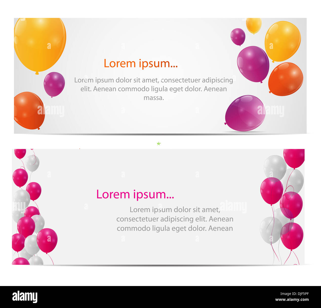 Color glossy balloons card background vector illustration Stock Photo ...