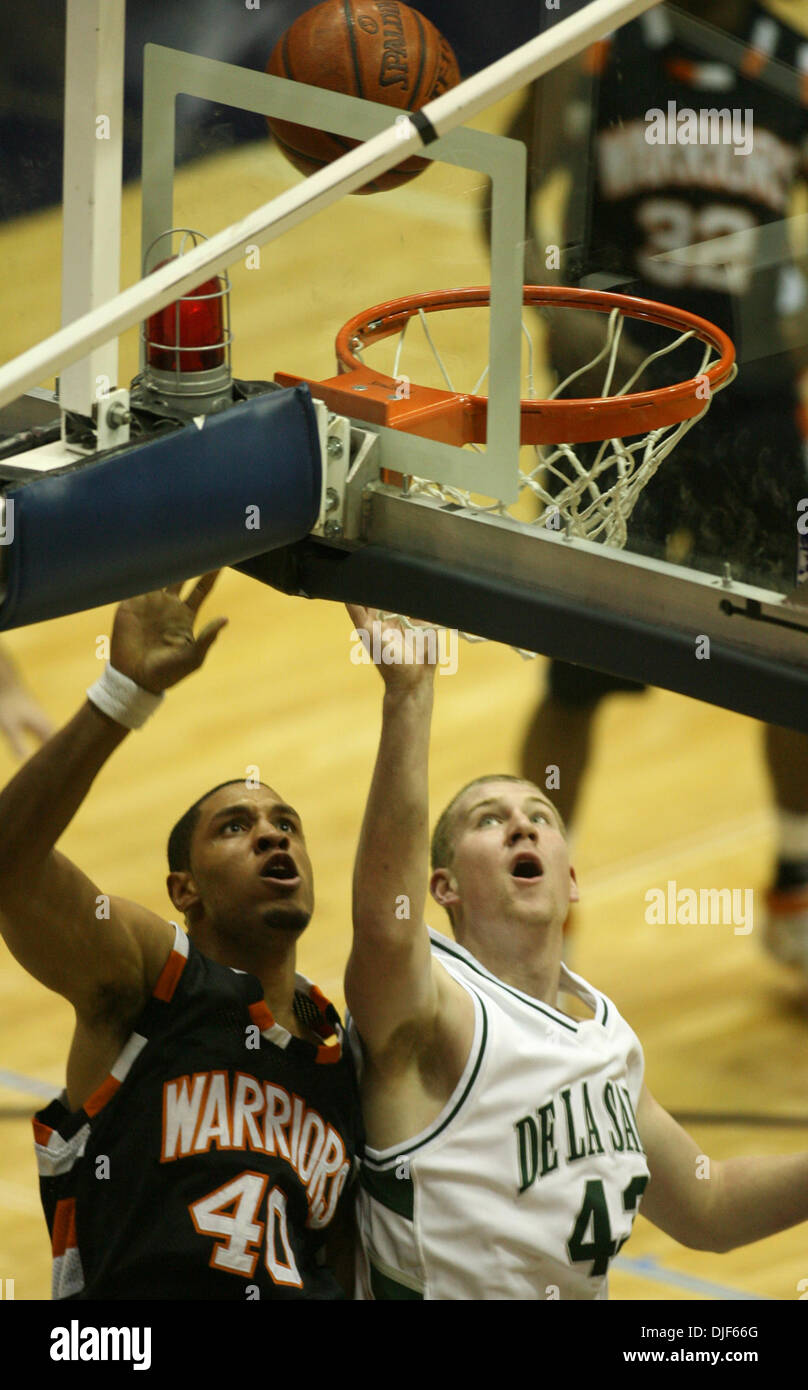 McClymonds High School's Frank Otis (40) watches his shot bounce off ...