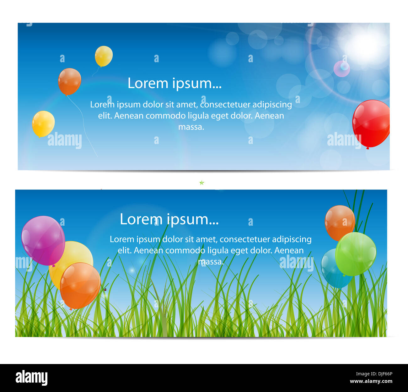 Color Glossy Balloons Card Background Vector Illustration Stock Photo ...
