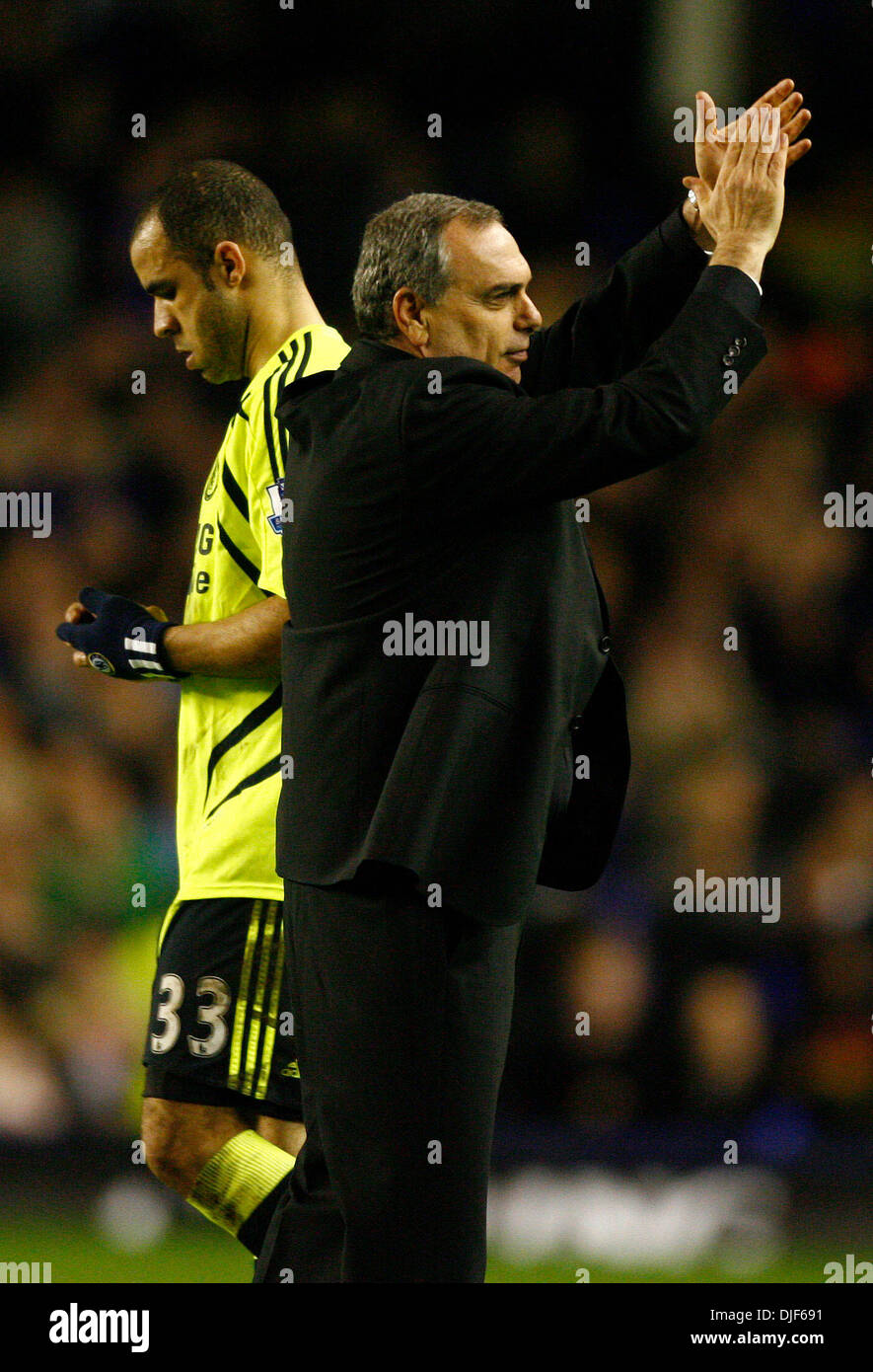 Chelsea manager Avram Grant enjoys the win (Credit Image ...