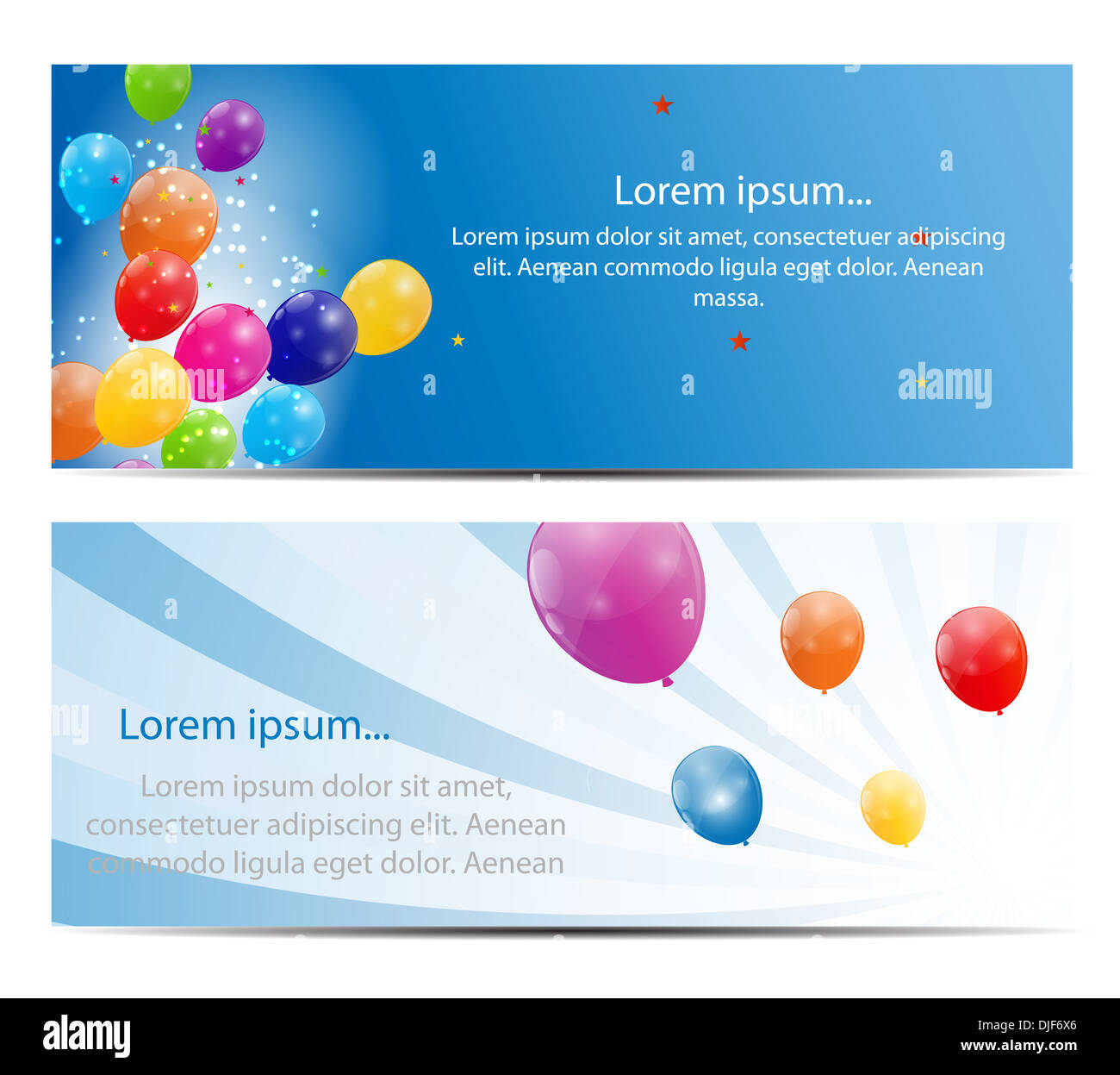 Color Glossy Balloons Card Background Vector Illustration Stock Photo ...