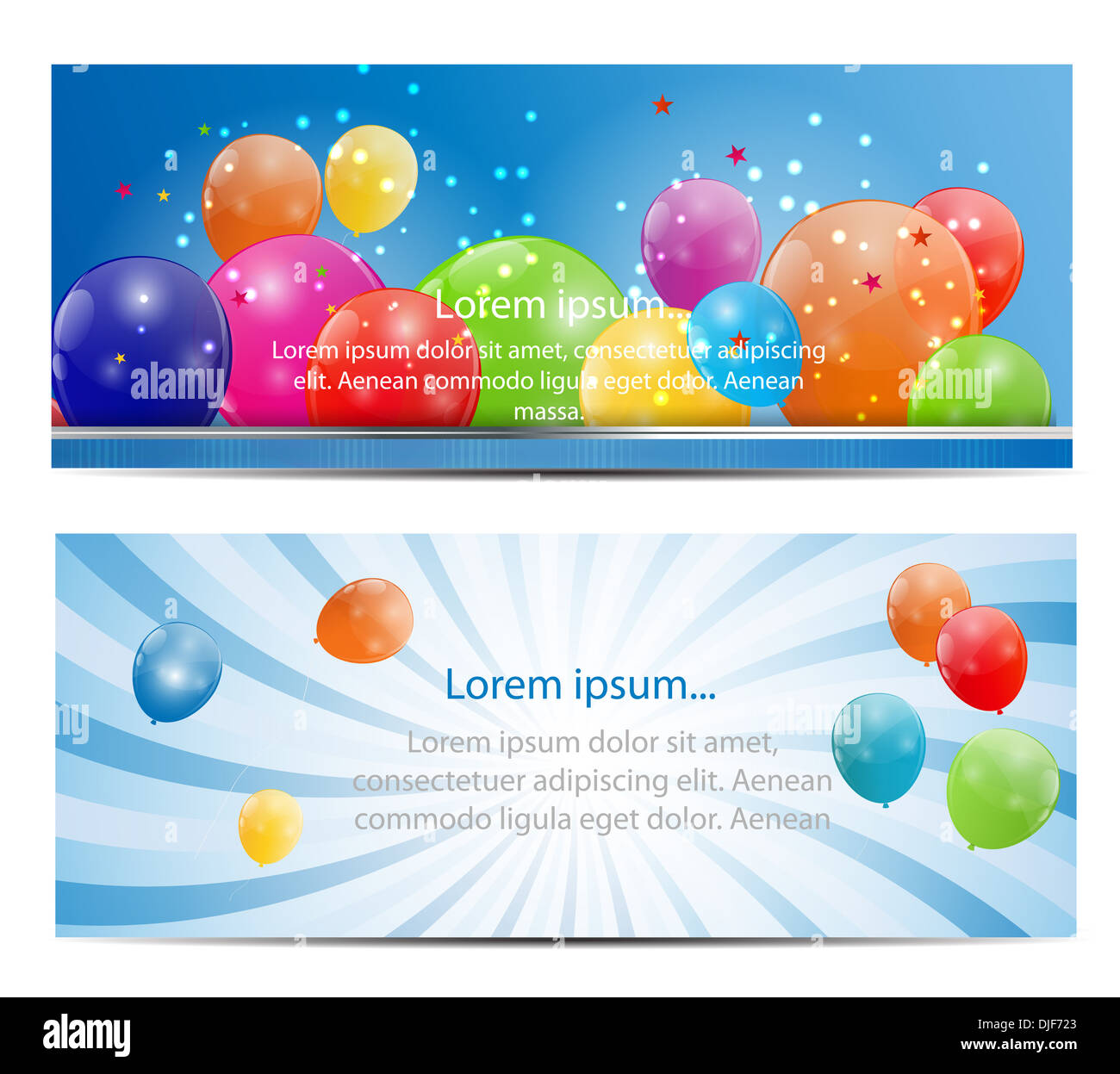 Color Glossy Balloons Card Background Vector Illustration Stock Photo ...