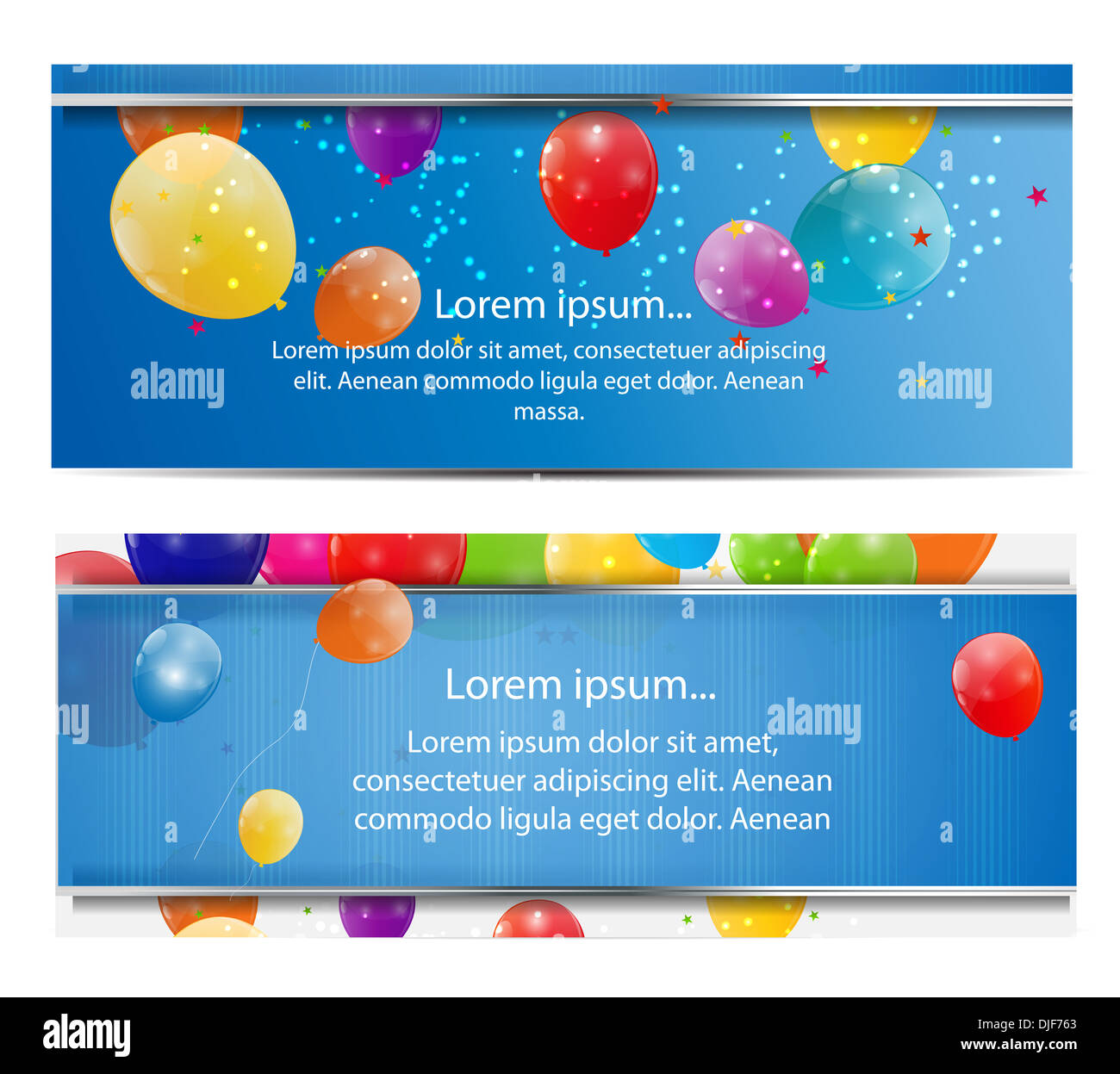 Color Glossy Balloons Card Background Vector Illustration Stock Photo ...