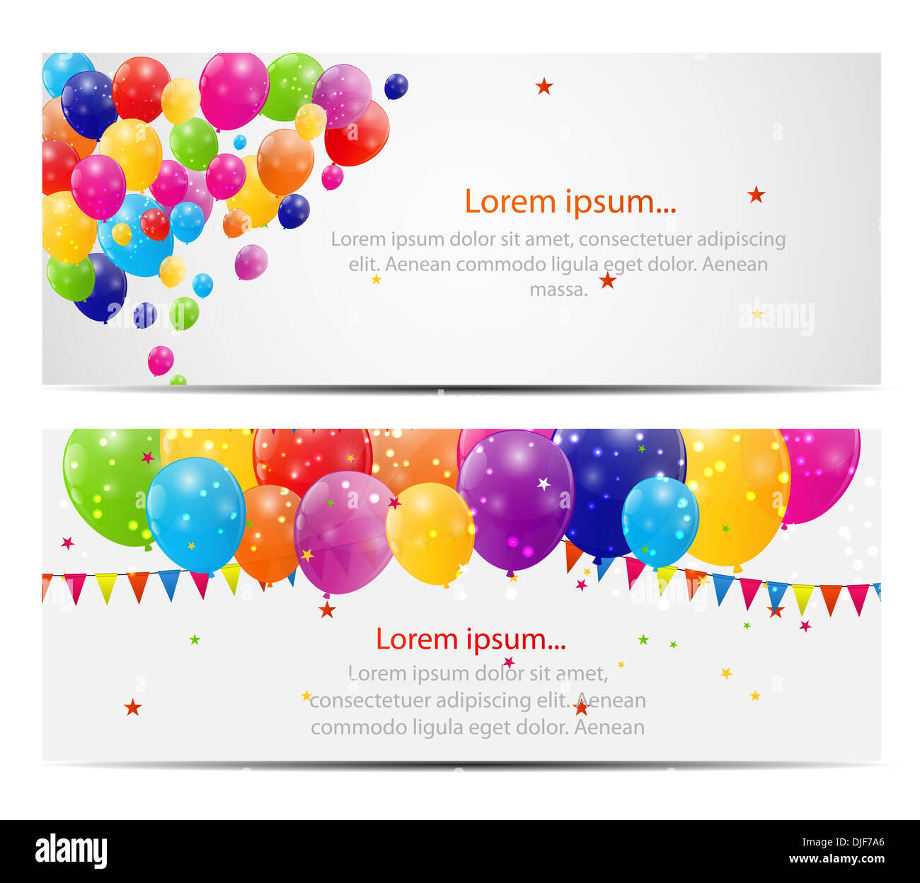 Color Glossy Balloons Card Background Vector Illustration Stock Photo ...
