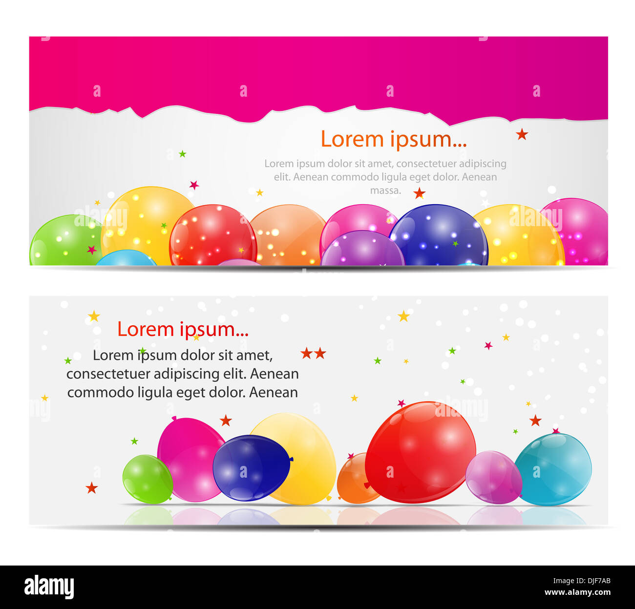 Color Glossy Balloons Card Background Vector Illustration Stock Photo ...