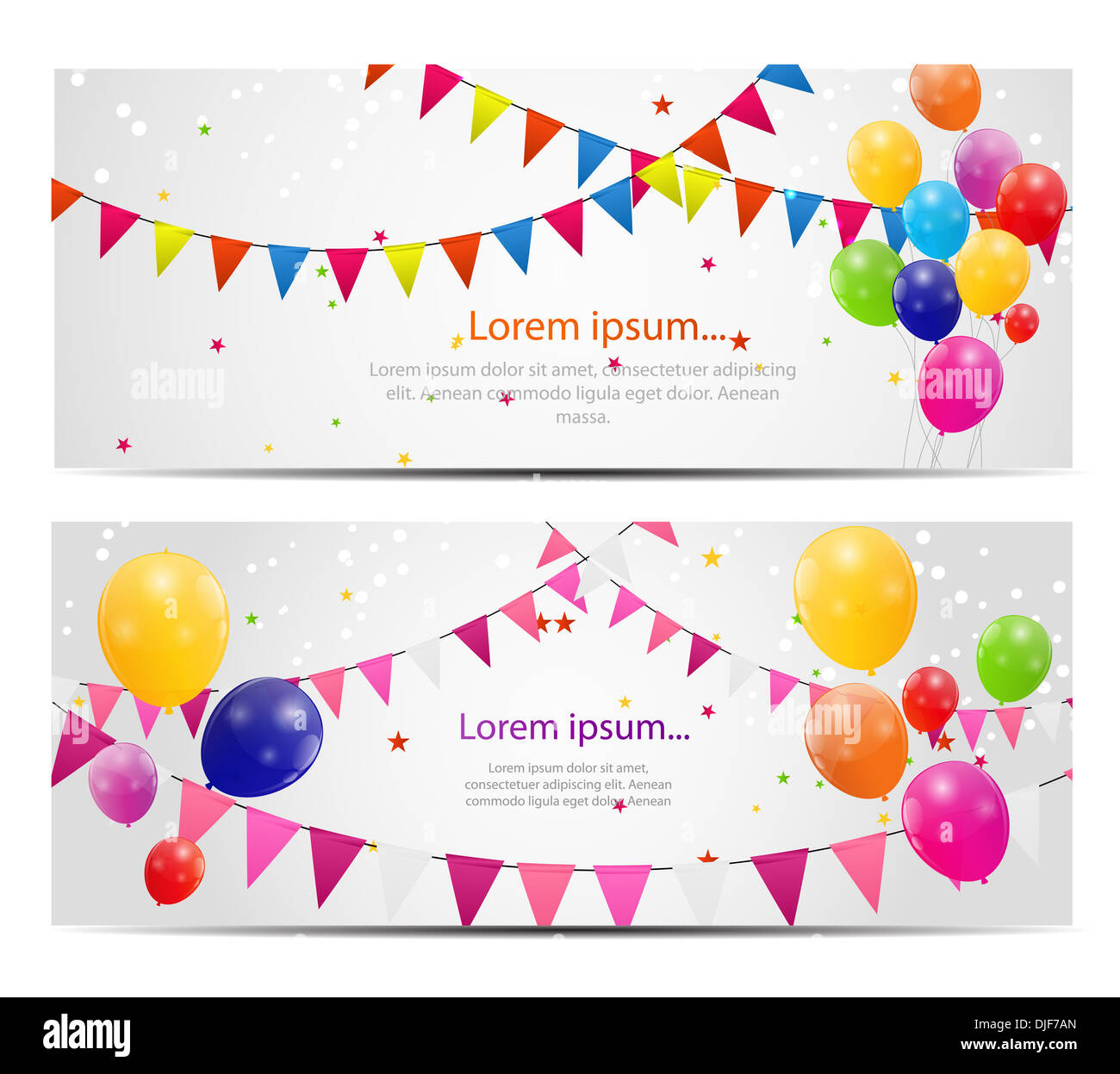 Color Glossy Balloons Card Background Vector Illustration Stock Photo ...