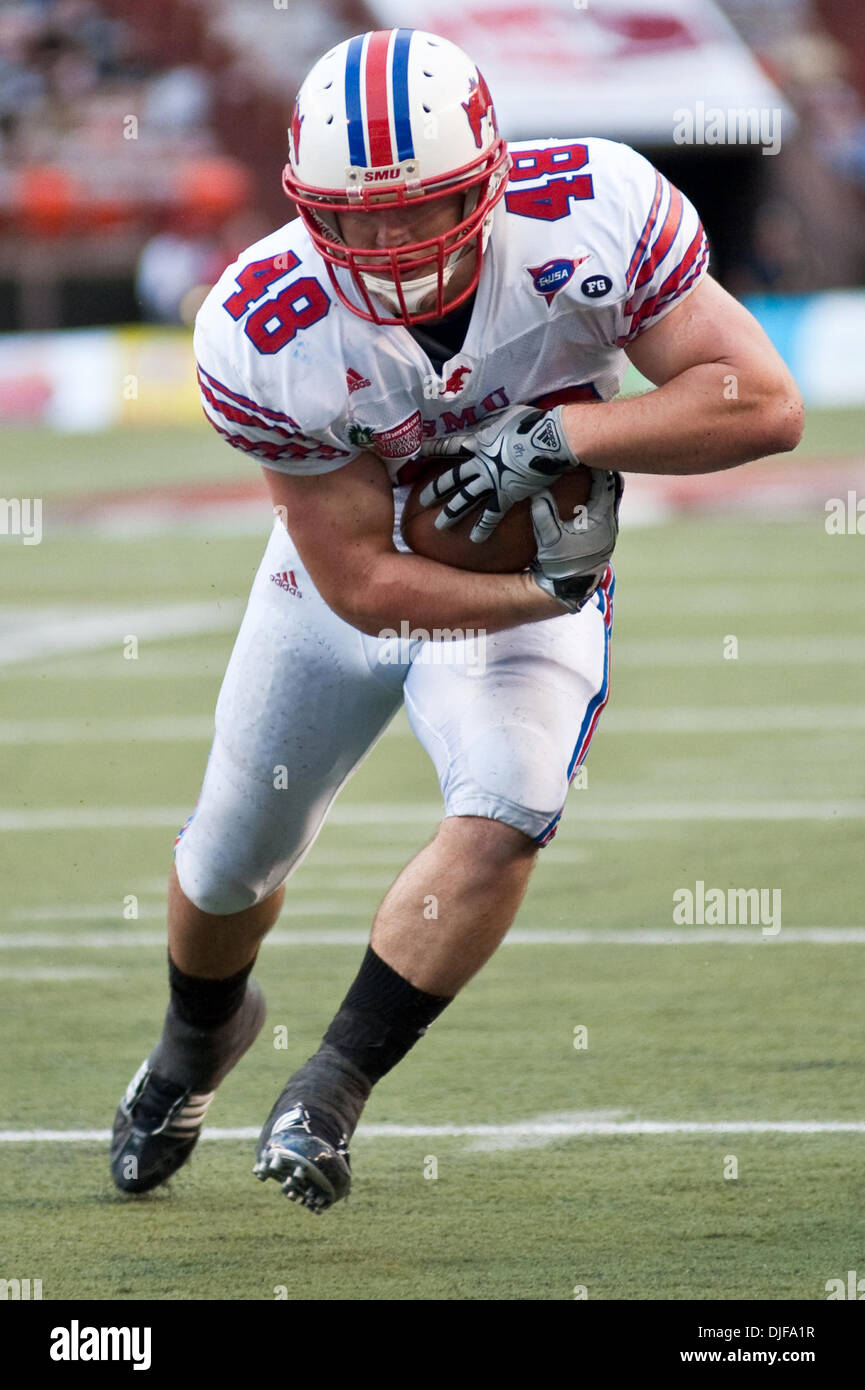 SMU running back Zach Line #49 finds running room during 2nd half ...