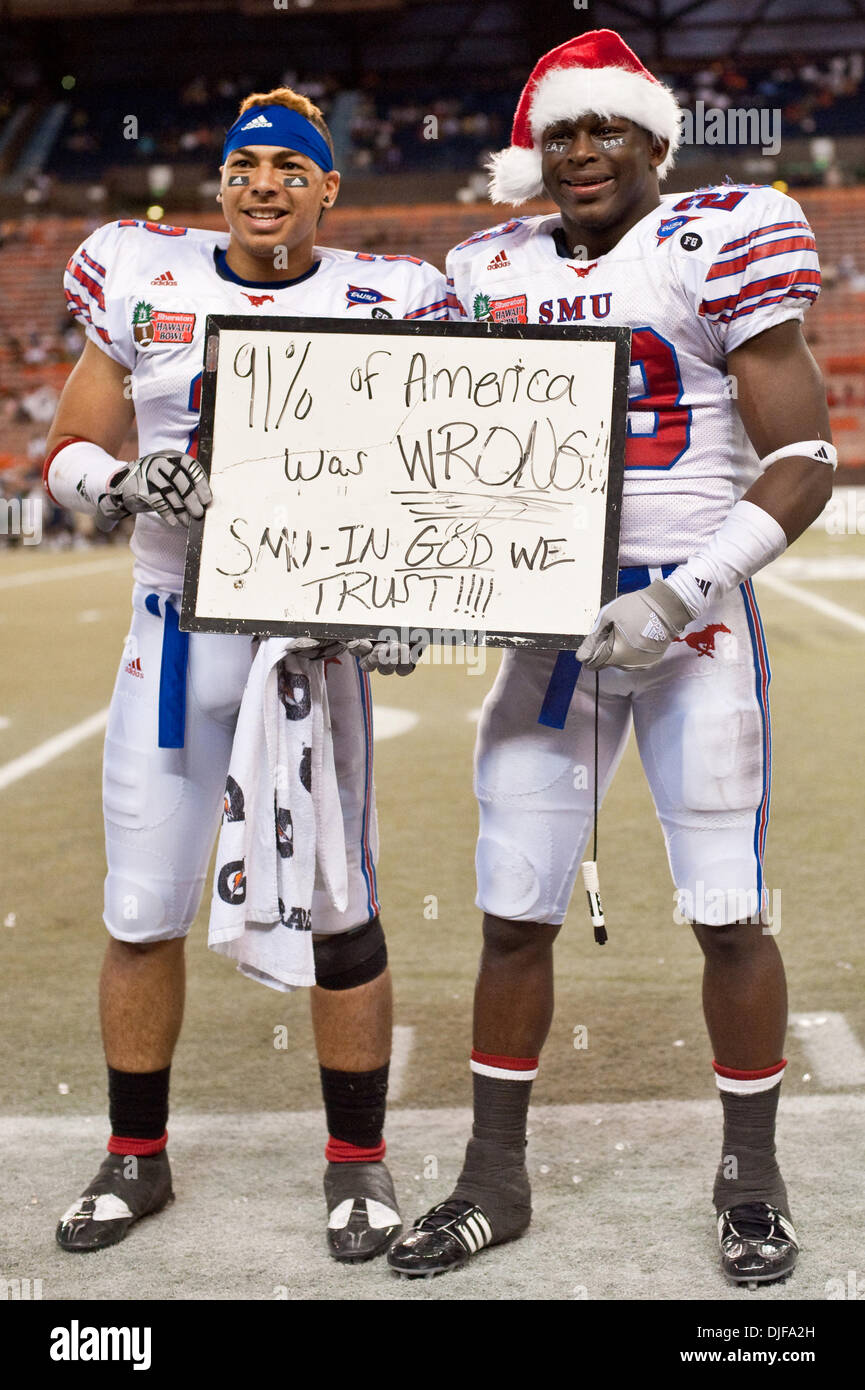 SMU players proudly display a sign they wrote after defeating the ...