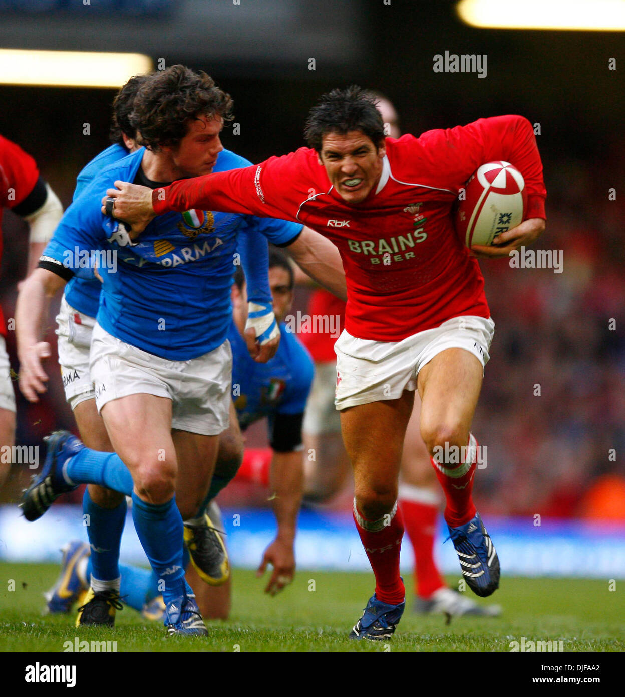 James Hook of Wales makes a break through the Italian defence (Credit ...