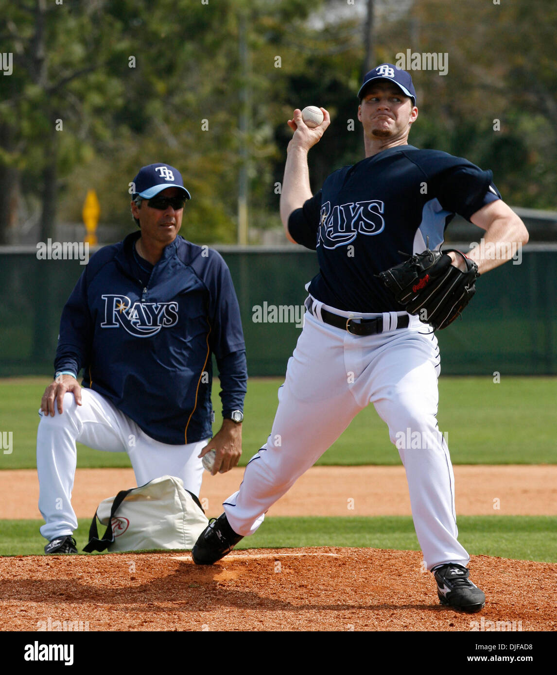 Feb 22, 2008 - Tampa, Florida, USA - Pitcher SCOTT DOHMANN throws ...