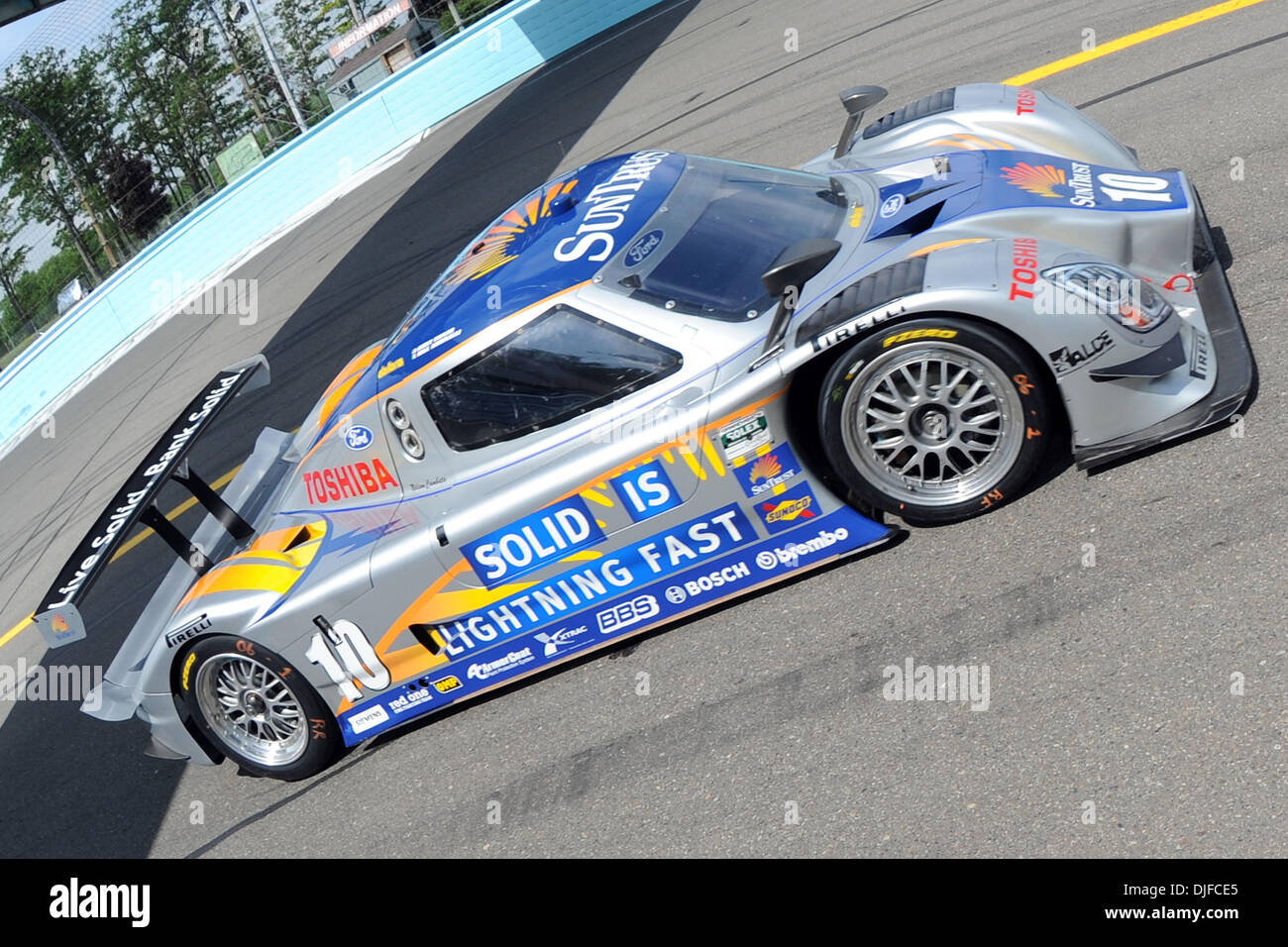 The #10 Ford Dallara driven by Wayne Taylor, Max Angelelli and Ricky ...