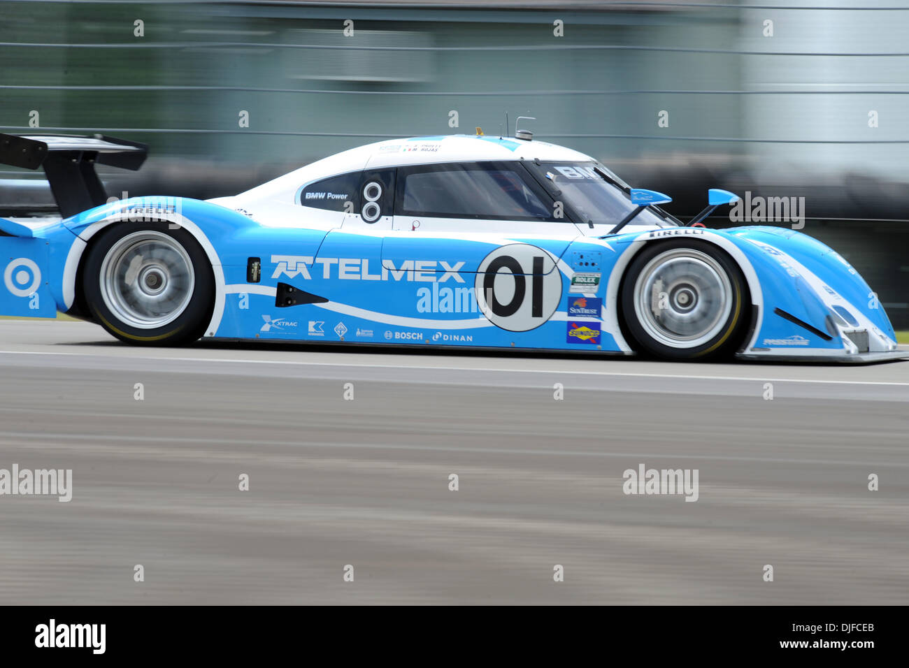 The #01 BMW Riley driven by Scott Pruett and Memo Rojas rolls through ...