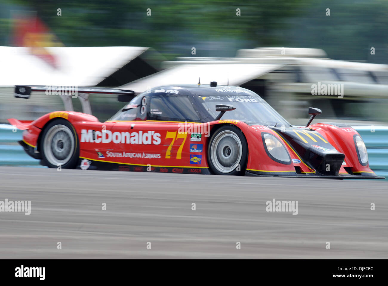 The #77 Ford Dallara driven by Memo Gidley and Dion von Moltke rolls ...
