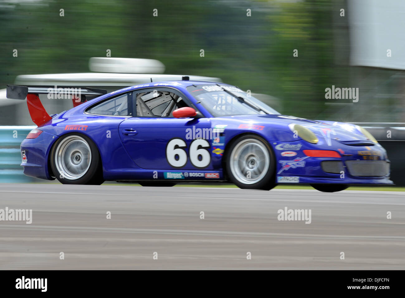 The TRG Porsche GT3 driven by Spencer Pumpelly and Andy Lally races ...
