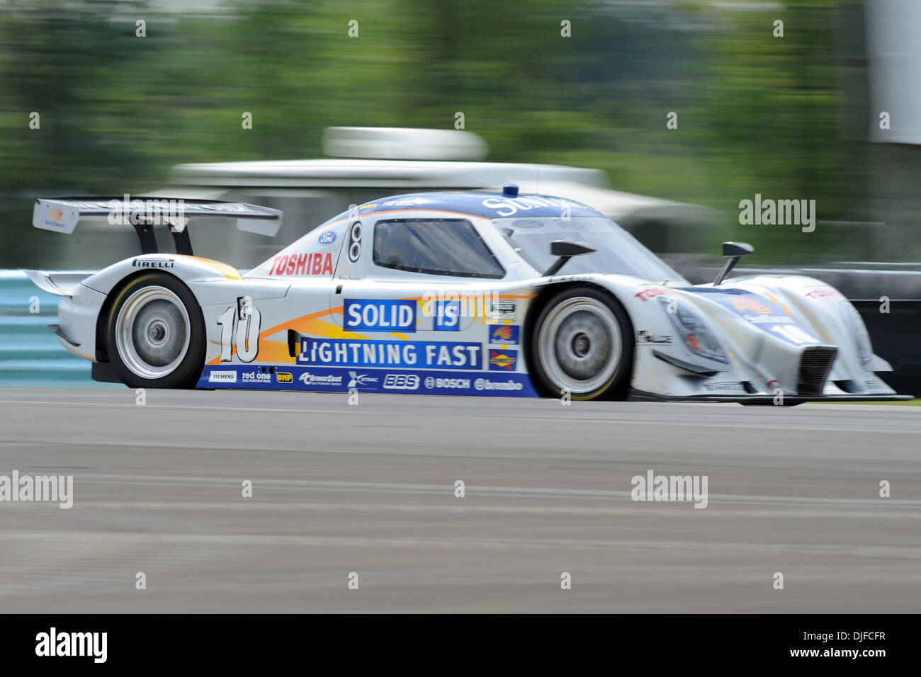 The SunTrust Racing Ford Dallara driven by Wayne Taylor, Max Angelelli ...