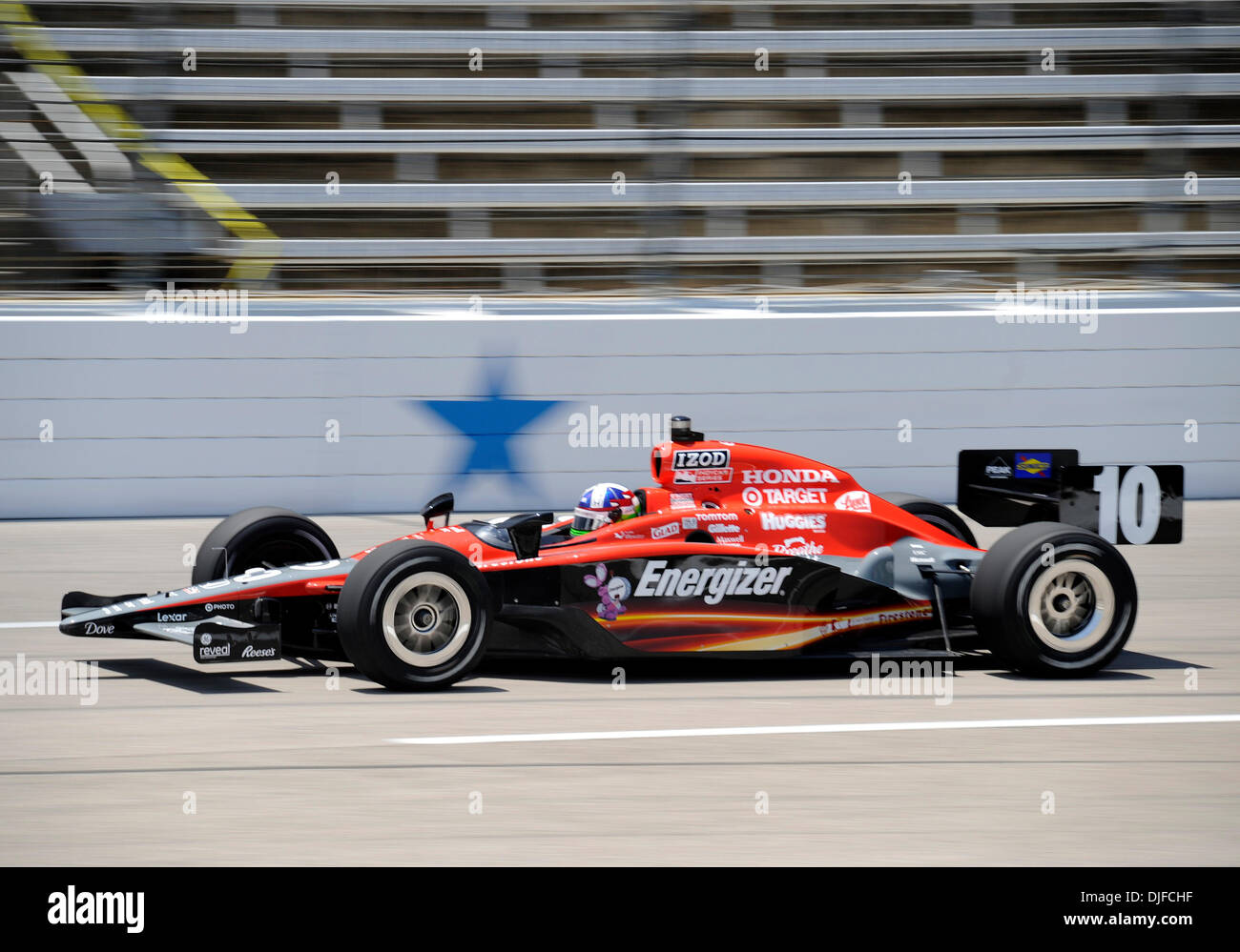 Dario Franchitti of Target Chip Ganassi Racing qualifies for the IZOD ...