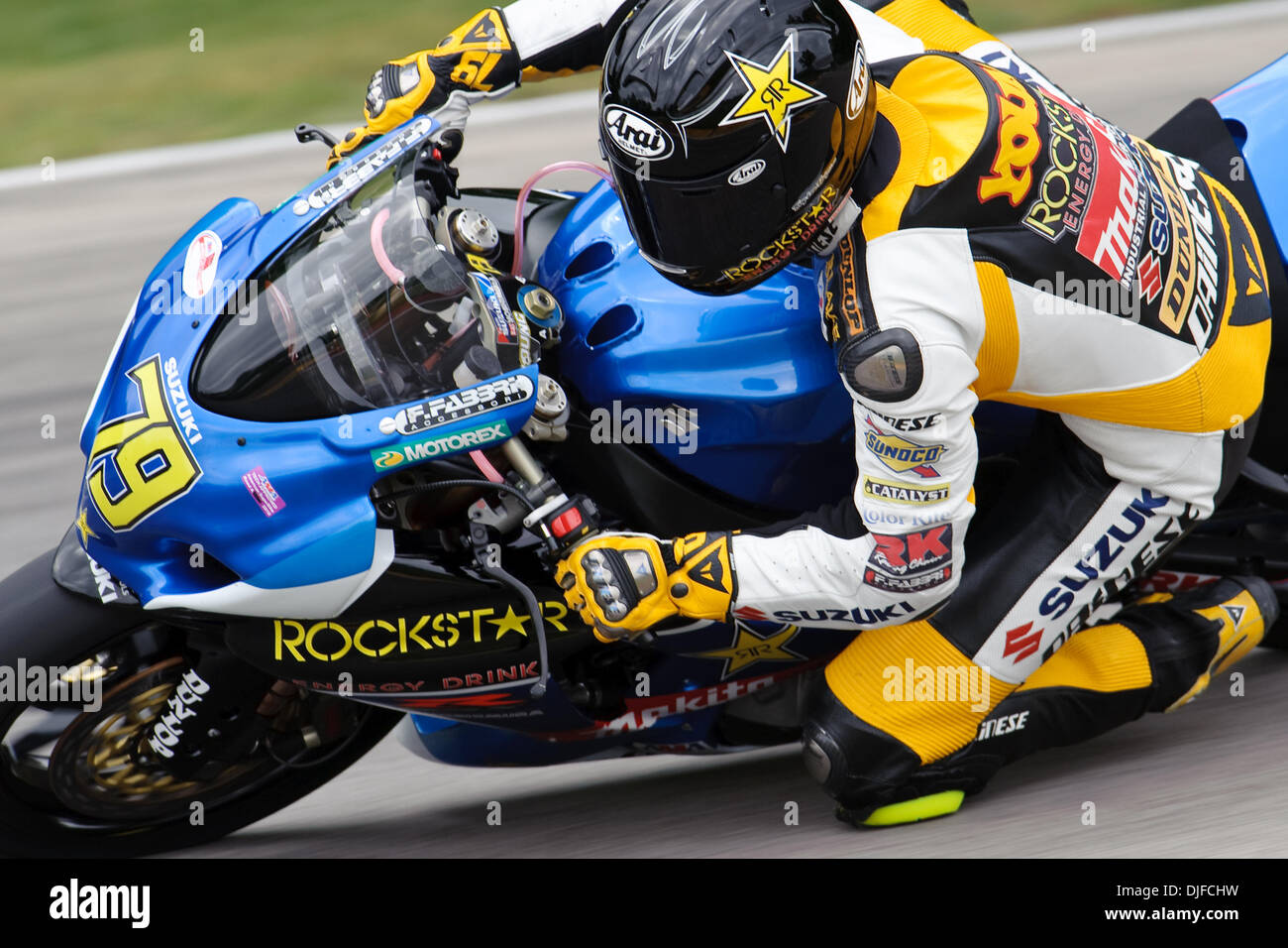 Blake Young (79) on his Rockstar Makita Suzuki GSX-R1000 during the Pro ...
