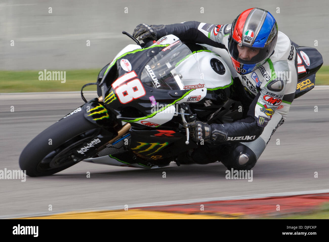 Chris Ulrich (18) on his M4 Monster Energy Drink Suzuki GSX-R1000 ...