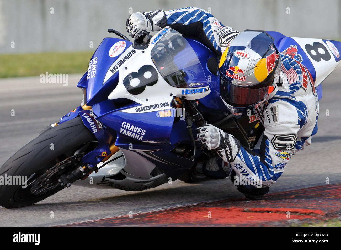 Josh Herrin (8) on his Graves Yamaha YZF-R6 during the Pro Daytona ...