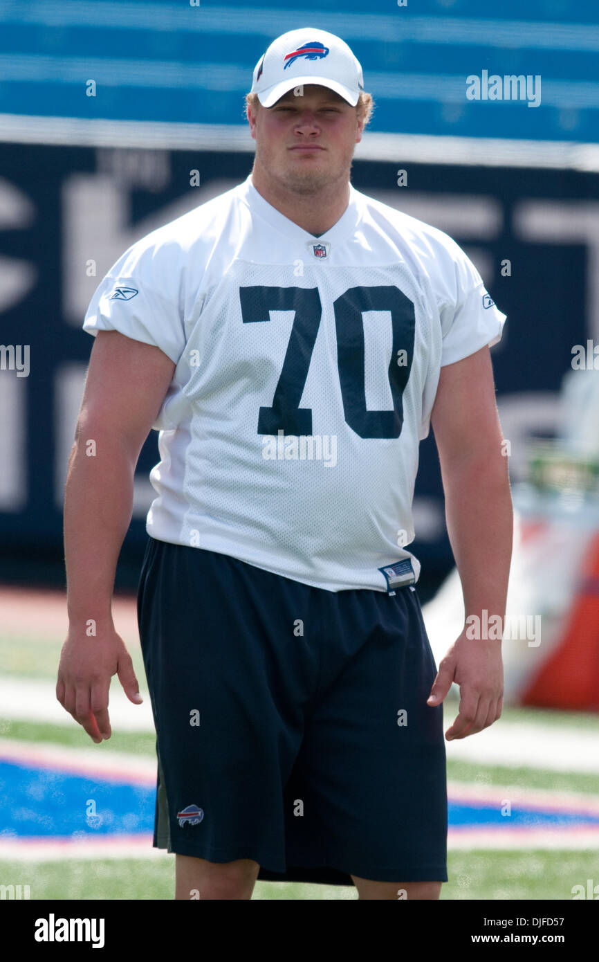 Buffalo Bills offensive lineman Eric Wood (#70) during a minicamp event ...