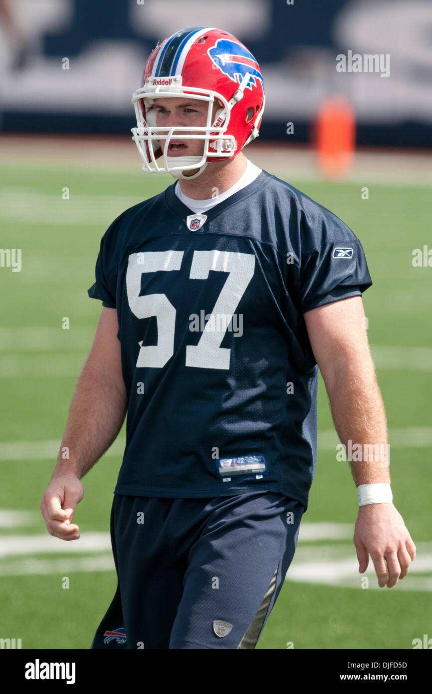 Buffalo Bills rookie linebacker Danny Batten (#57) during a minicamp ...