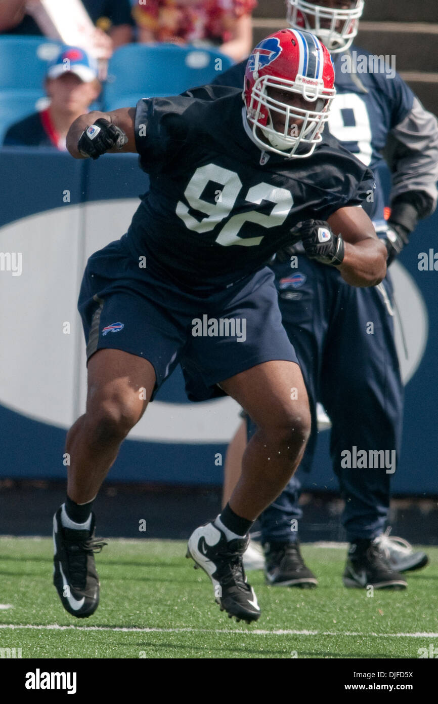 Buffalo Bills rookie defensive lineman Alex Carrington (#92) during a ...