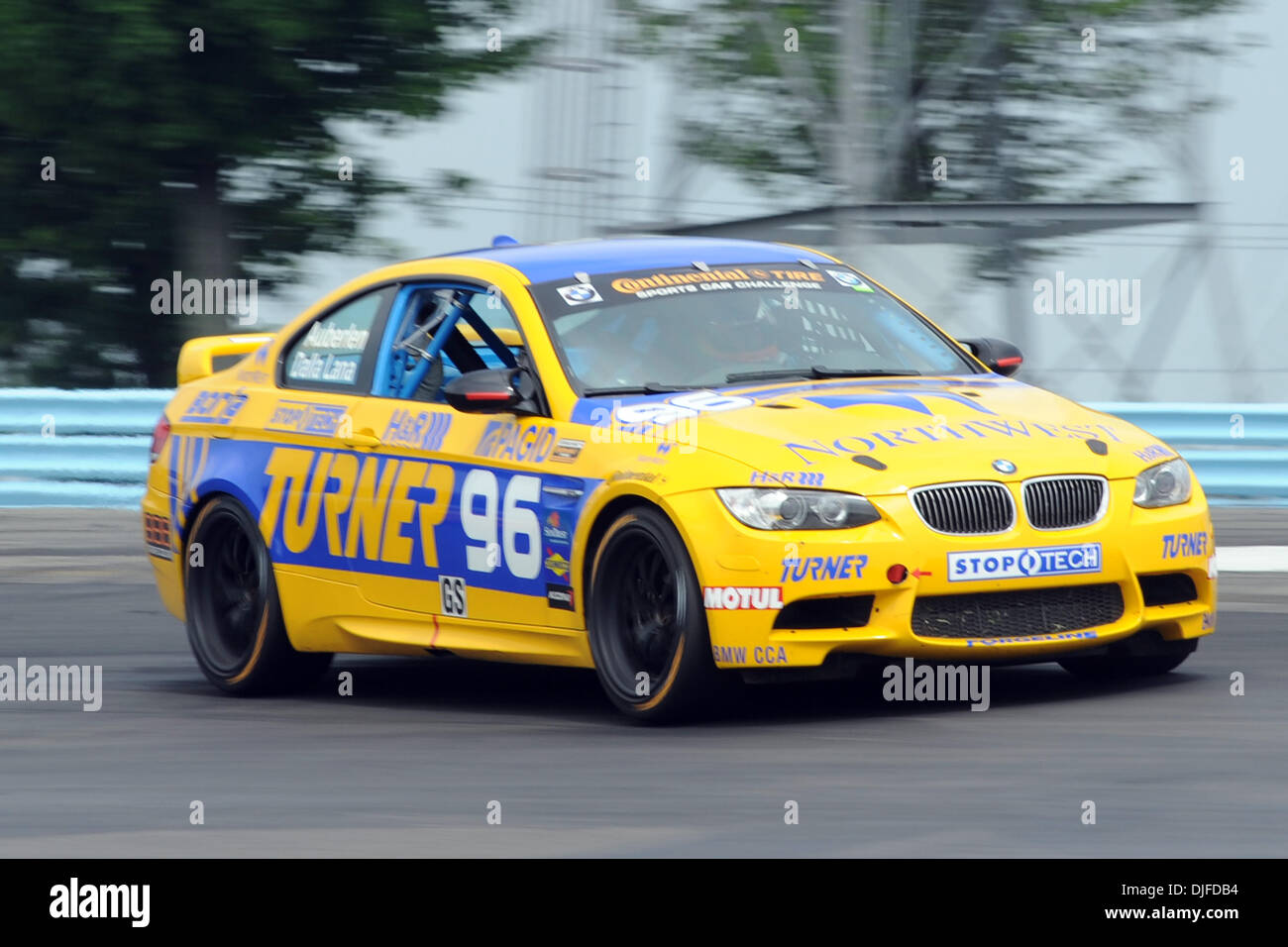 The Turner Motorsports BMW M3 driven by Bill Auberlen and Paul Dalla ...
