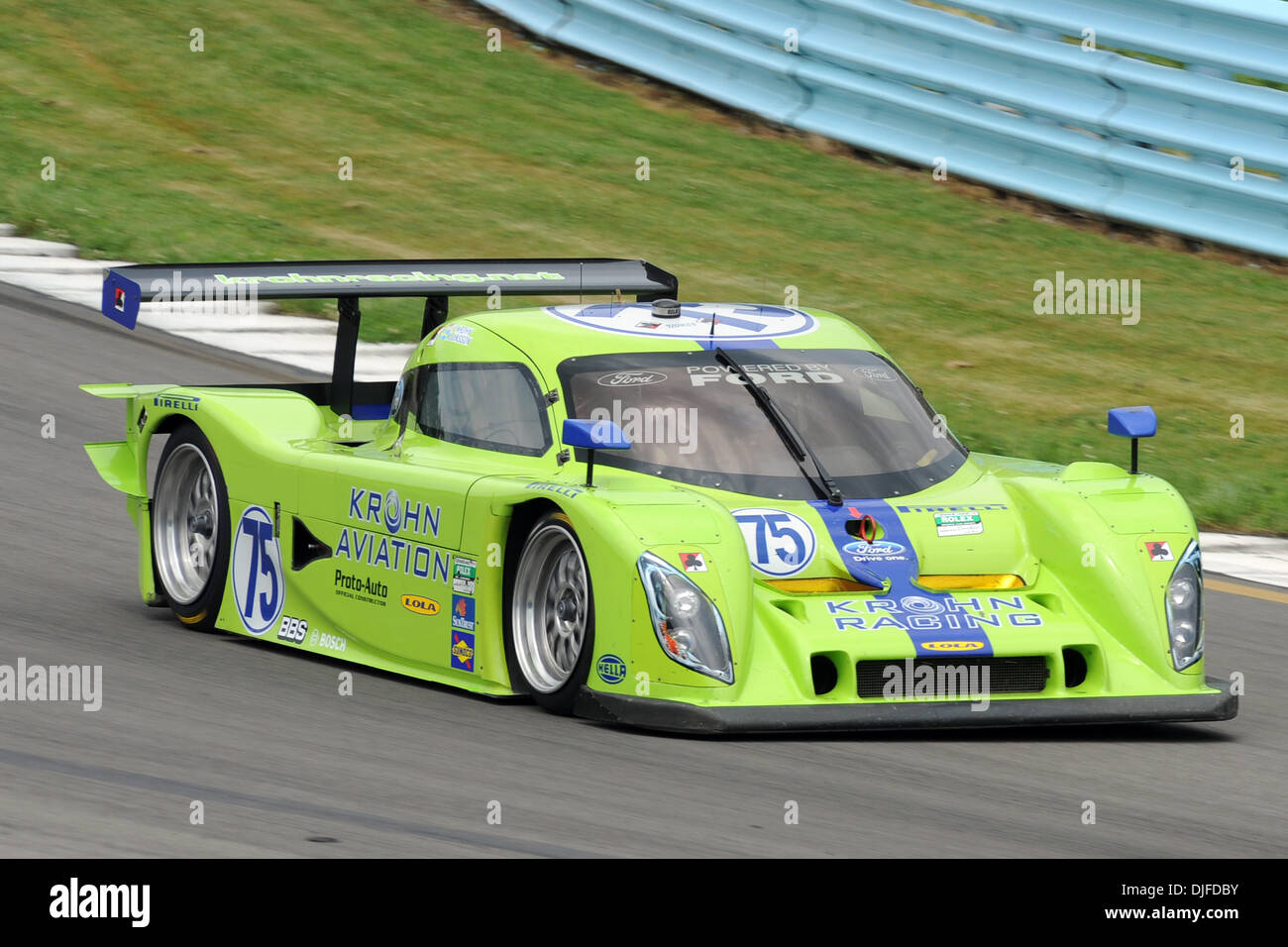 Krohn Racing's Ford Lola driven by Tracy Krohn and Nic Jonsson exits ...