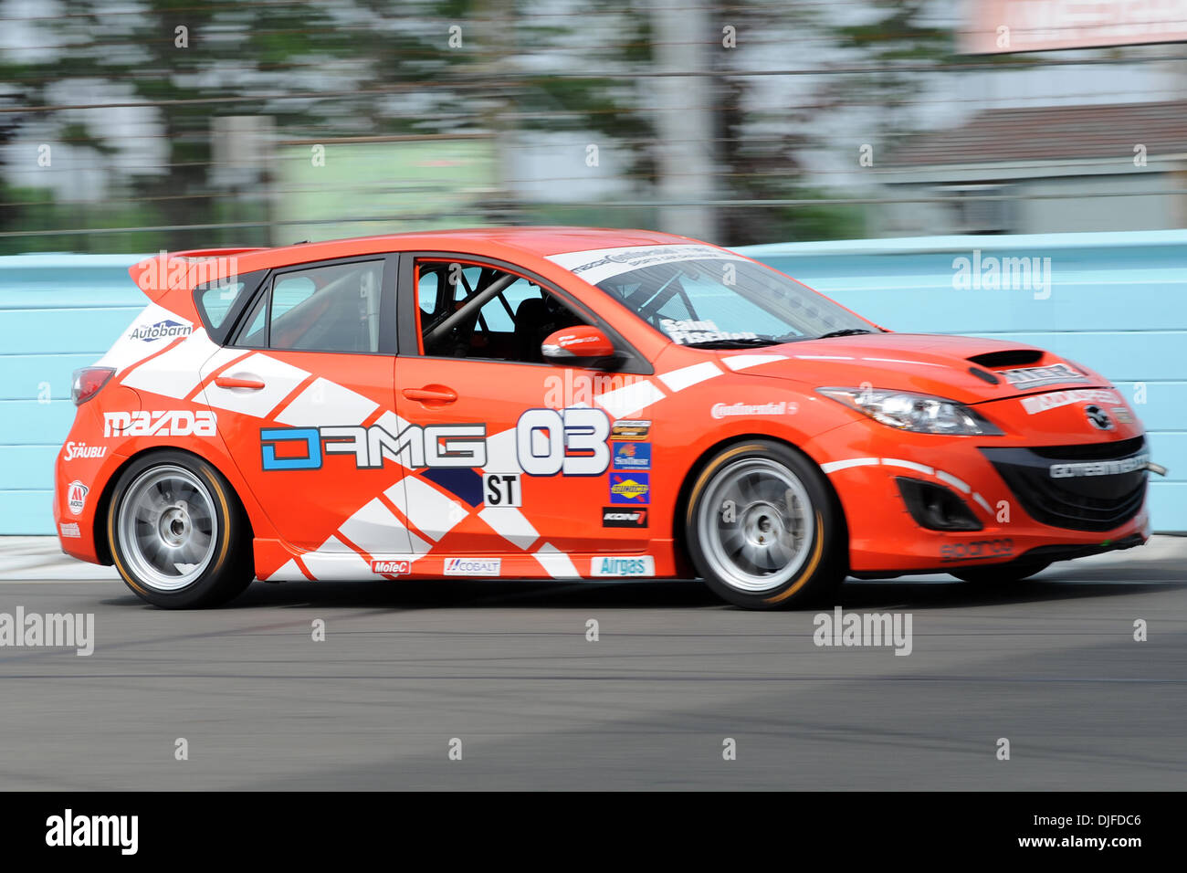 The Mazda Speed 3 of Team MER driven by Jason Saini and Justin ...